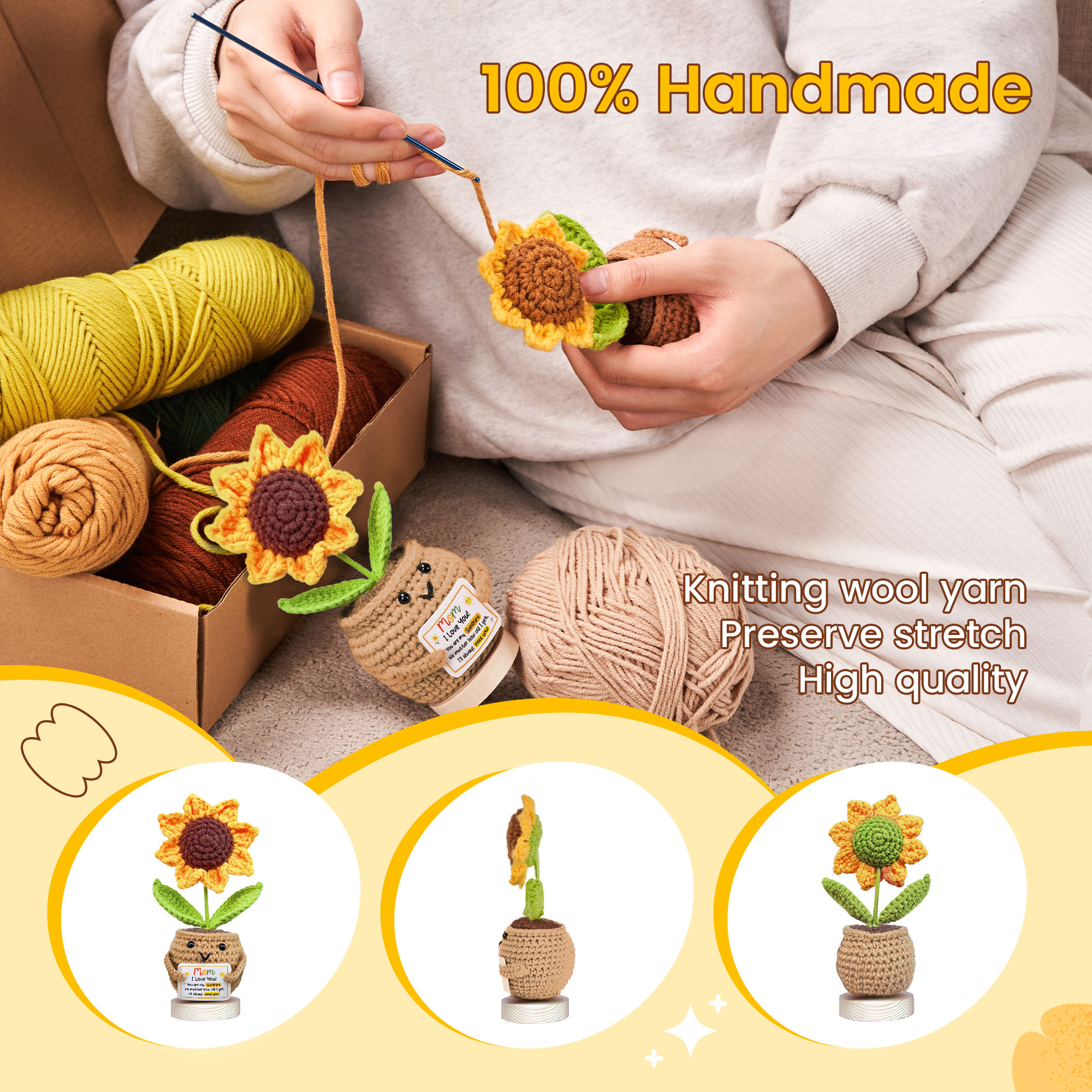 Gossby Handmade Crochet - Positive Crochet - Inspirational Gift for Mom ...