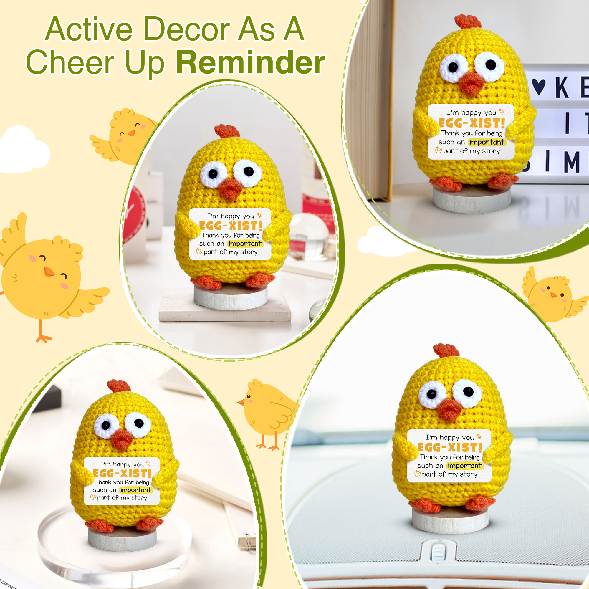 Crochet - Positive Chick Crochet, Inspirational Message Crochet, Funny ...