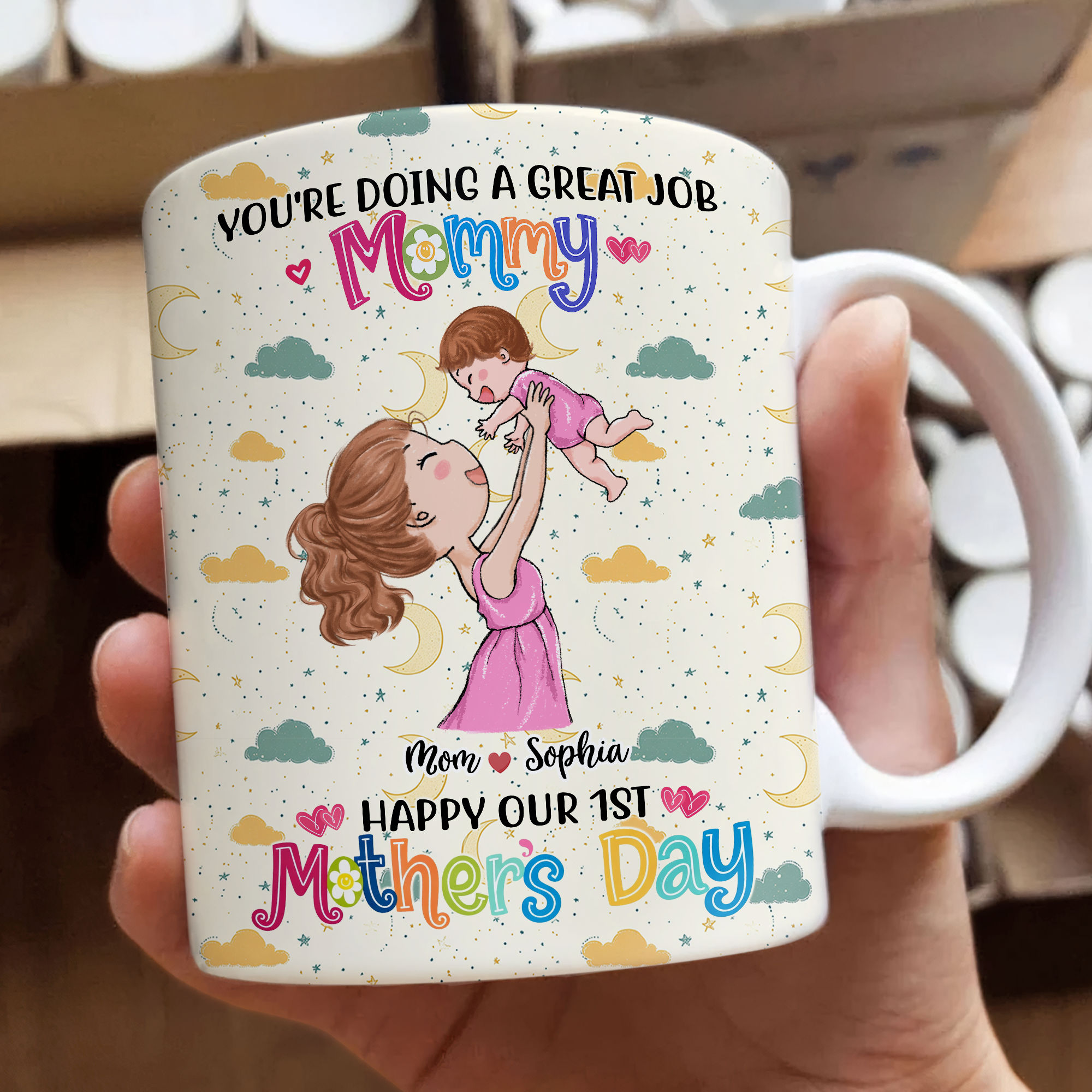 First Mother's Day - Personalized Mug - You're Doing A Great Job Mommy ...