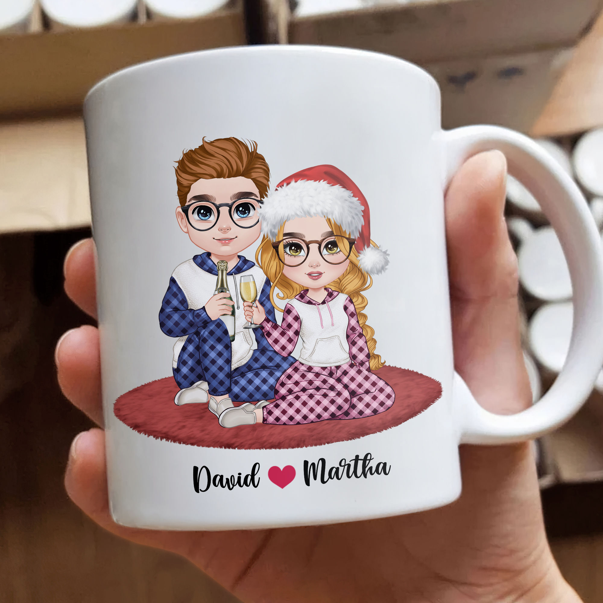 Couple Mug - The best place in the world is inside your hug - Custom ...