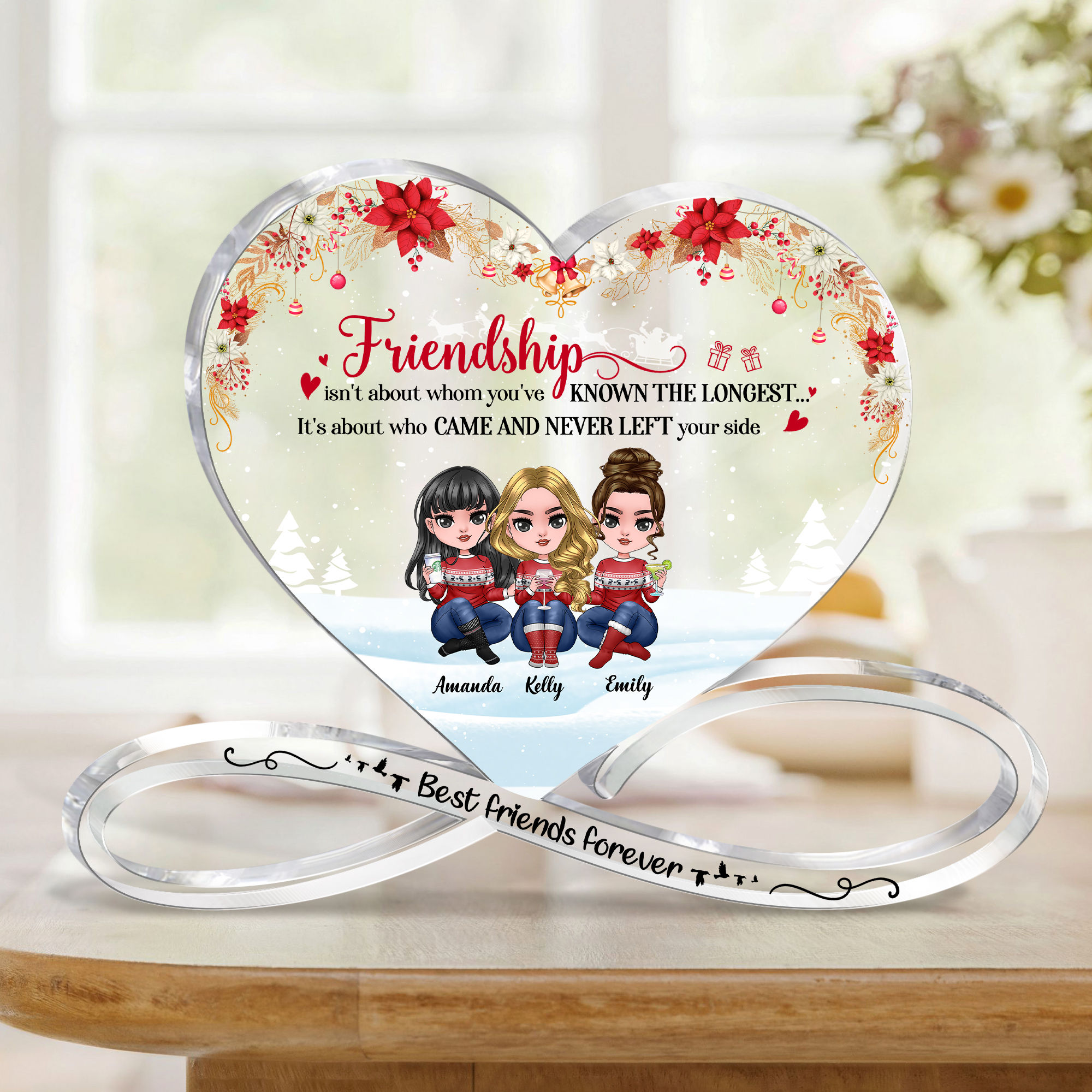 Transparent Plaque - Friendship isn't about whom you've known the ...