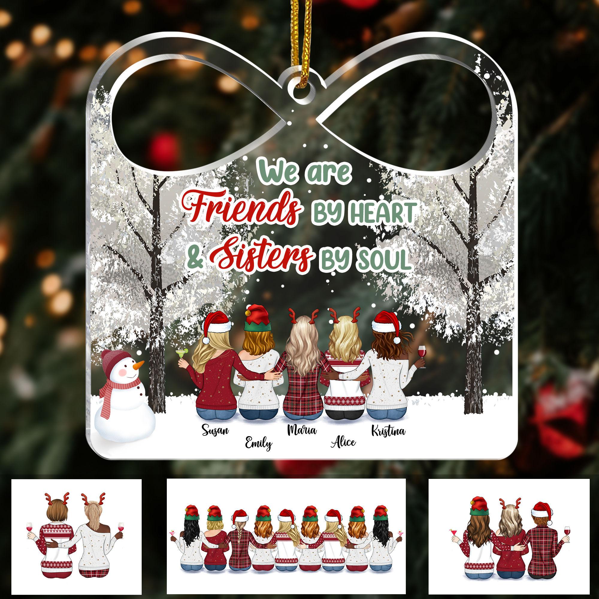 Transparent Ornament - Besties - Friends by heart and sisters by soul ...