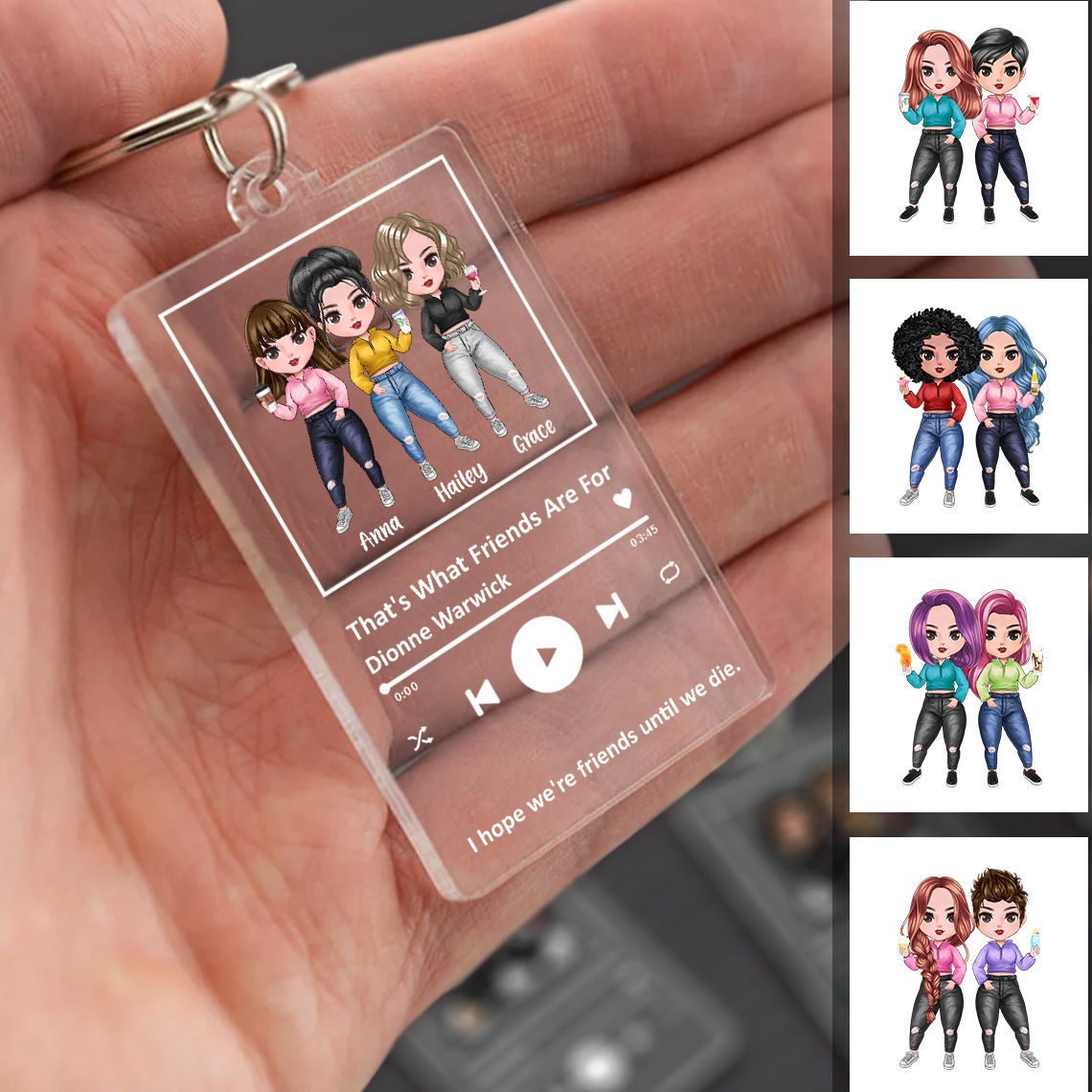 Transparent Keychain - Personalized Song Keychain - A Special Gift for ...