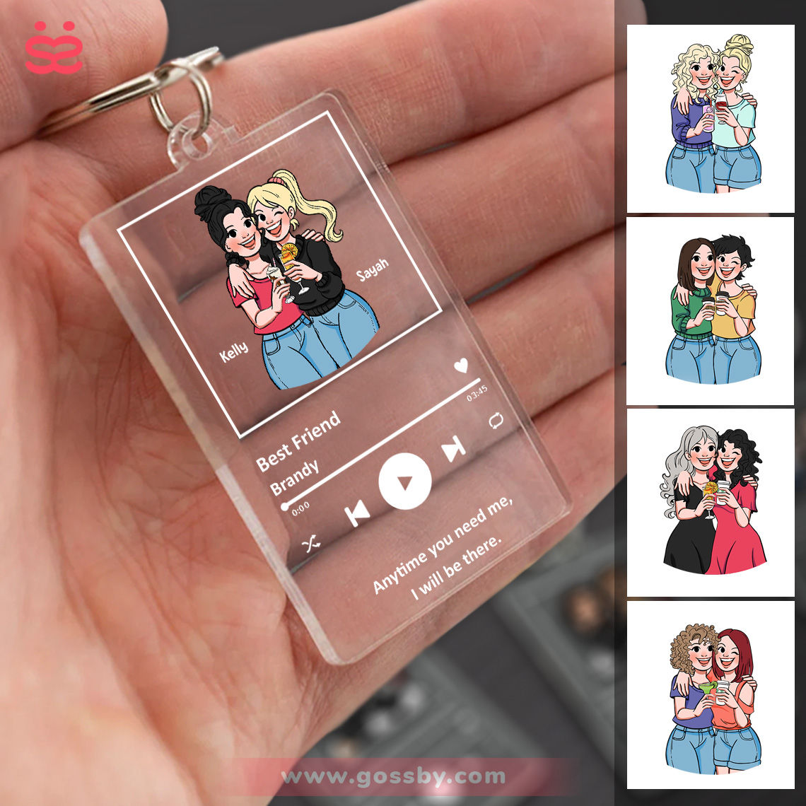 Transparent Keychain - Personalized Song Keychain - A Special Gift for ...