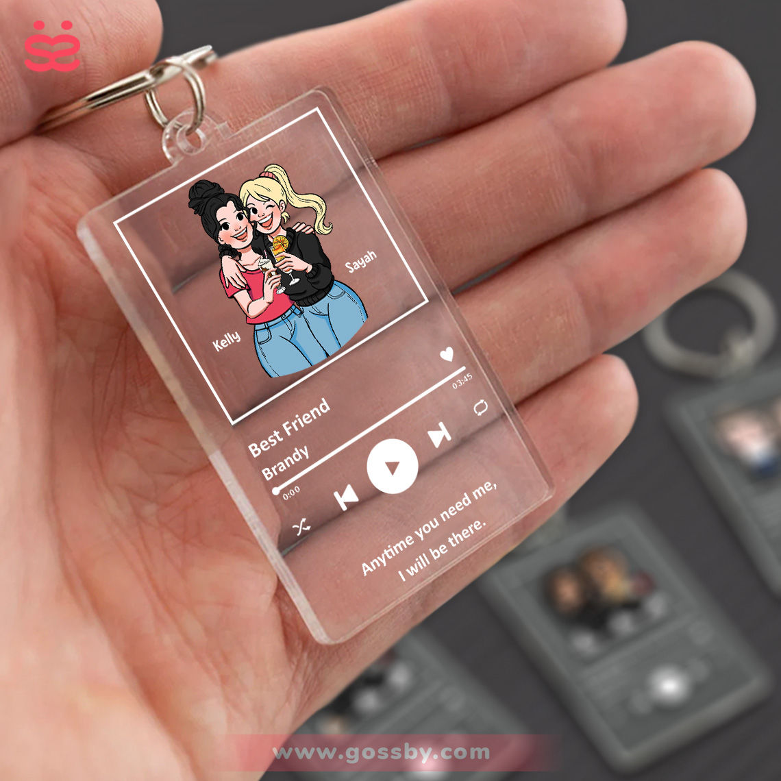Transparent Keychain - Personalized Song Keychain - A Special Gift for ...