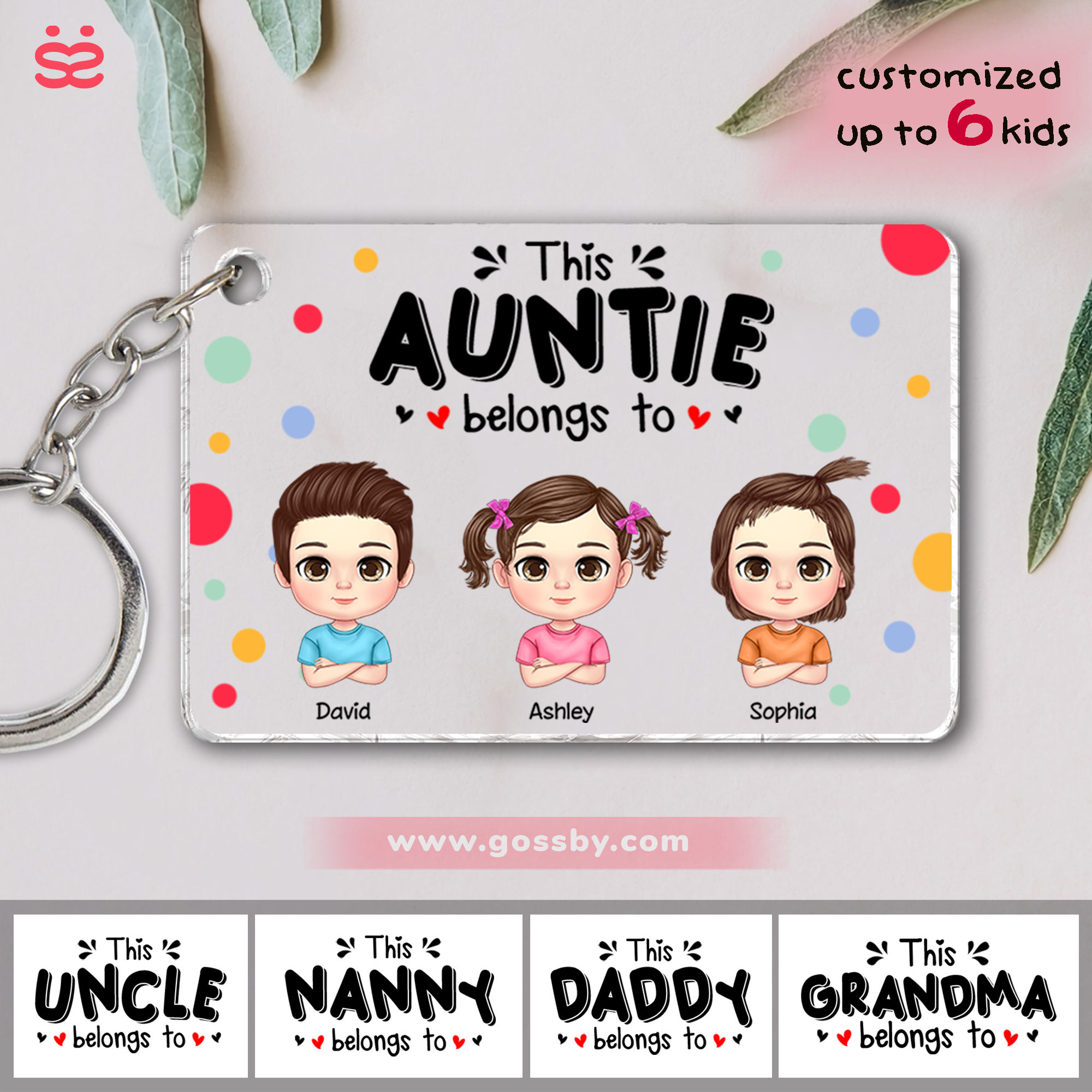 Grandkids Keychain - This Auntie Belongs to - Christmas Gifts For ...