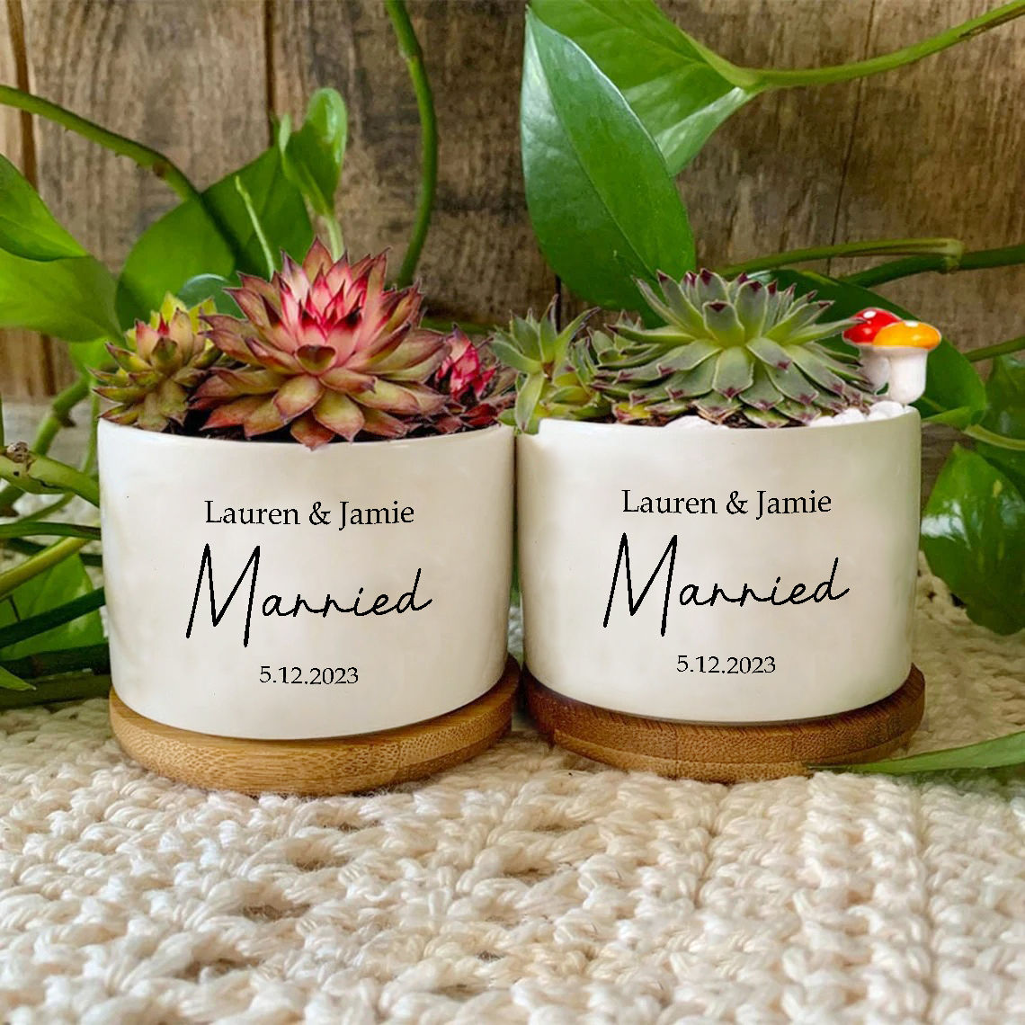 Wedding Gift - Personalized Planter Pot Wedding Gift, Engagement Flower ...