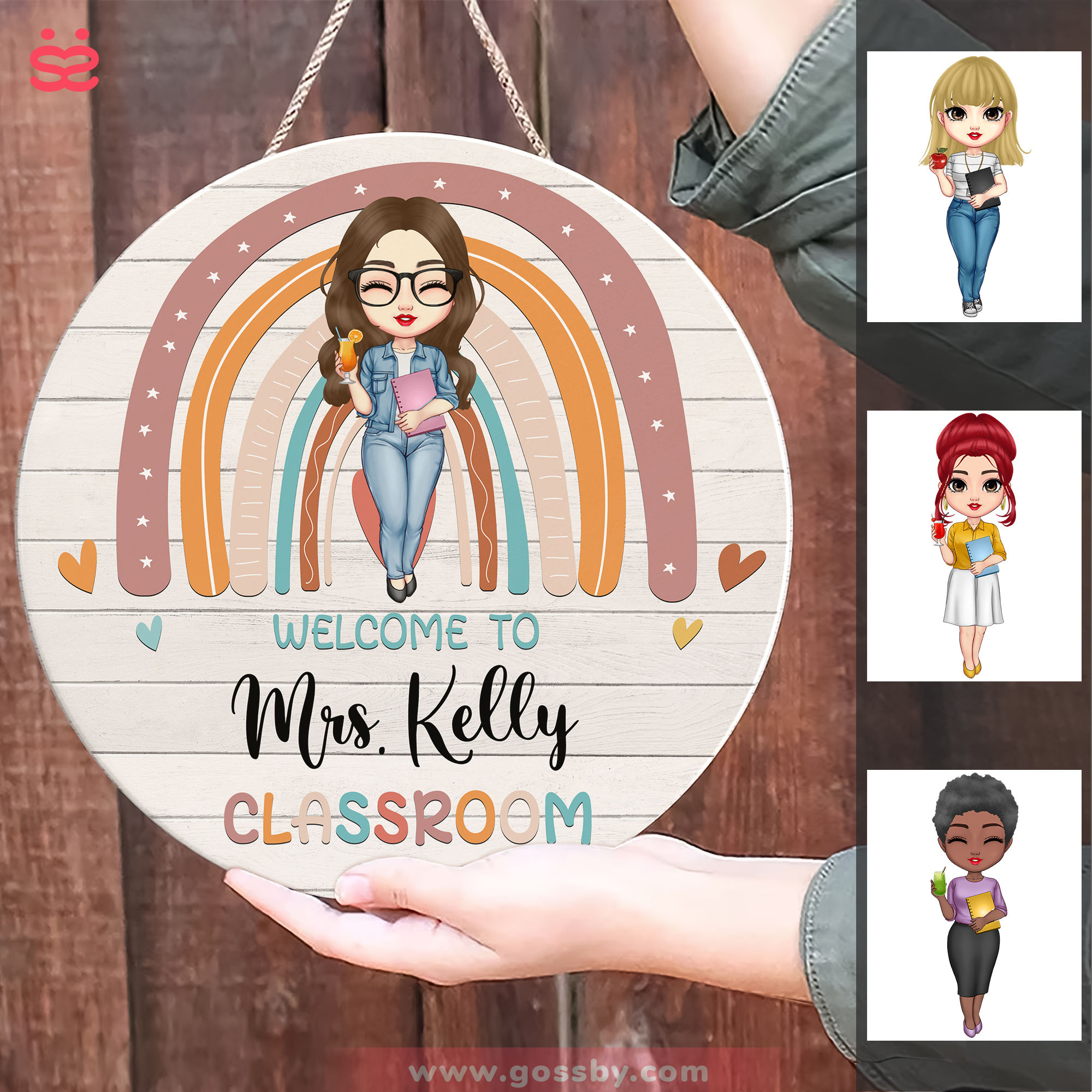 Teacher Gifts - Classroom Door Sign - Personalized Teacher Door Sign