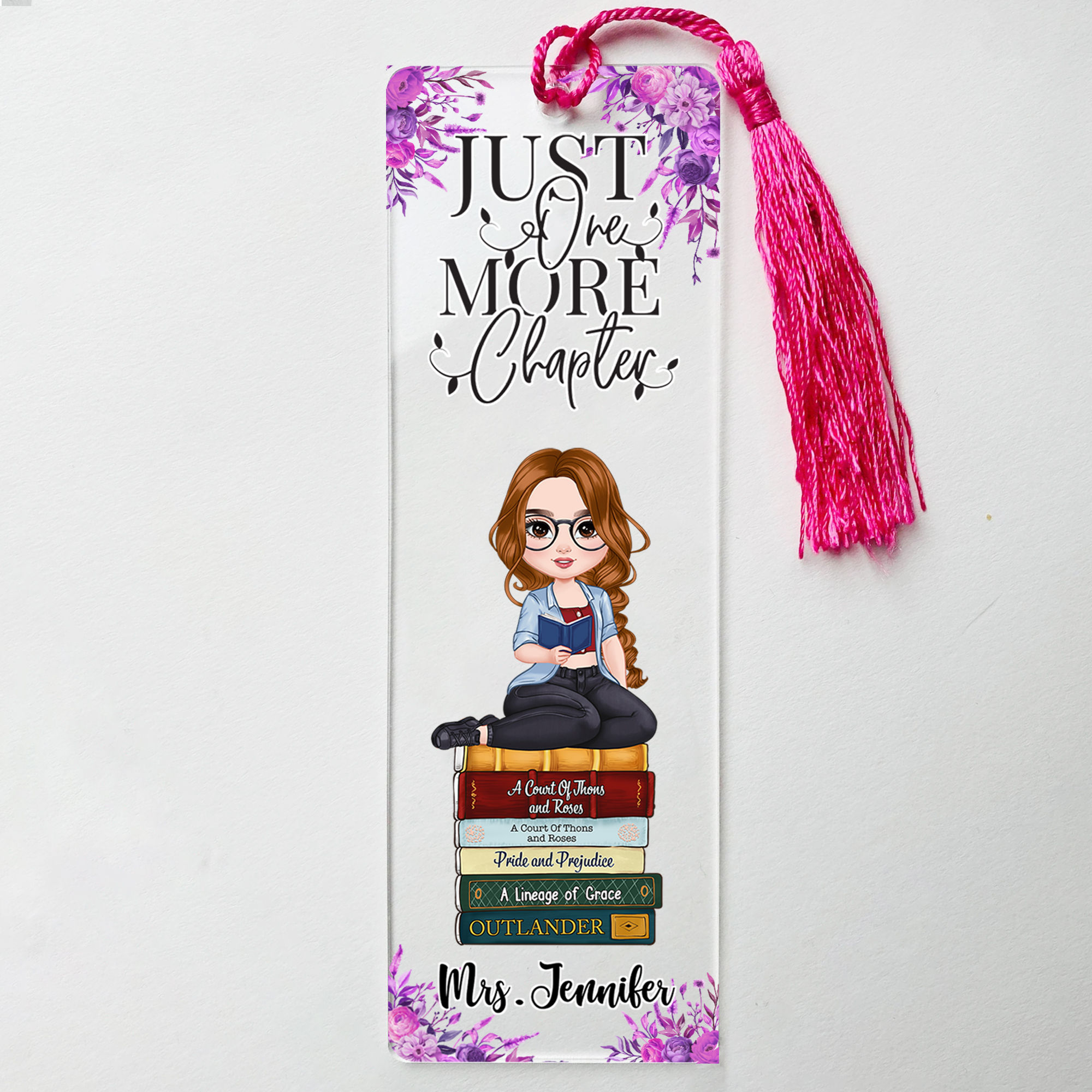 Acrylic Bookmark Gift - Just One More Chapter - Best Gift For Book ...