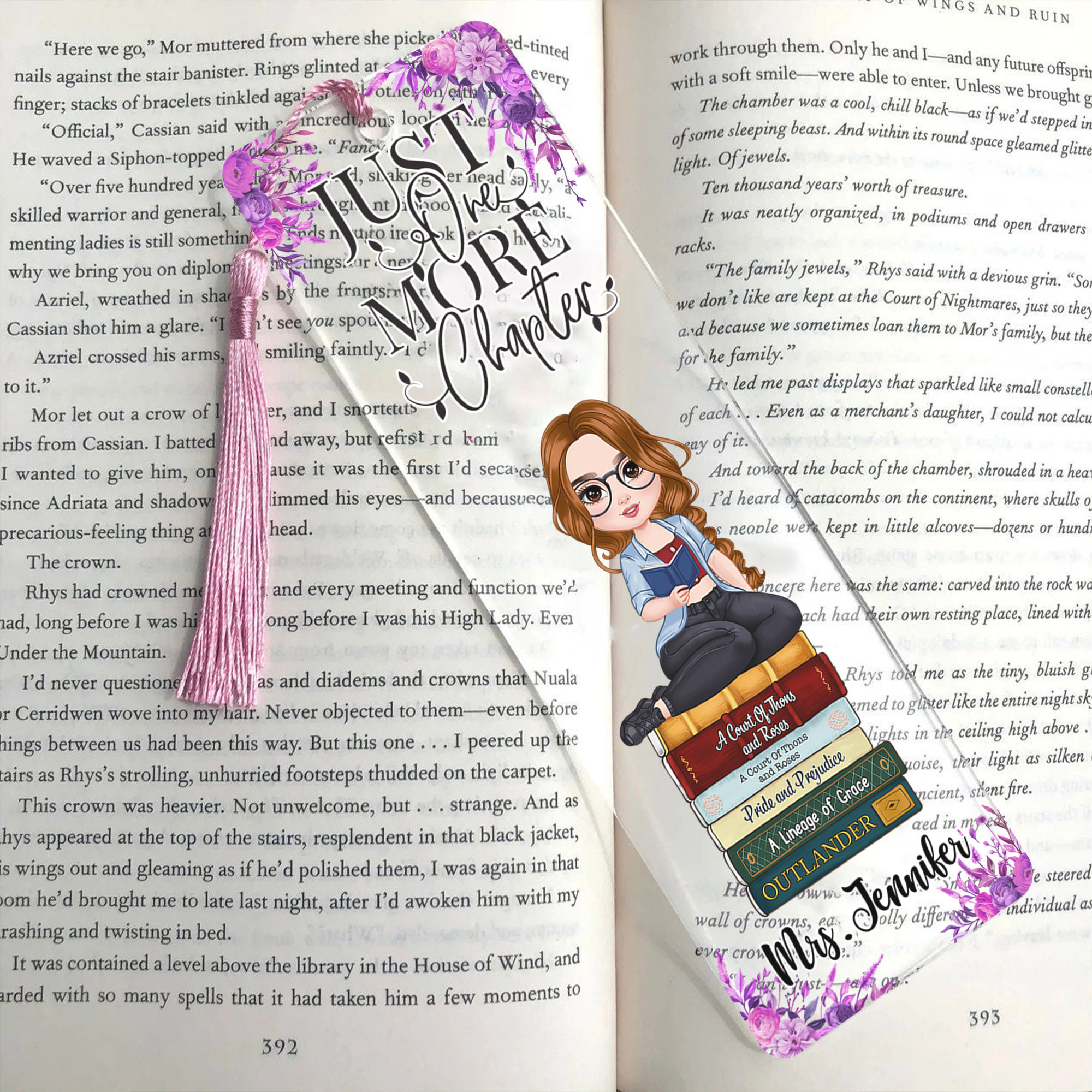 Acrylic Bookmark Gift - Just One More Chapter - Best Gift For Book ...