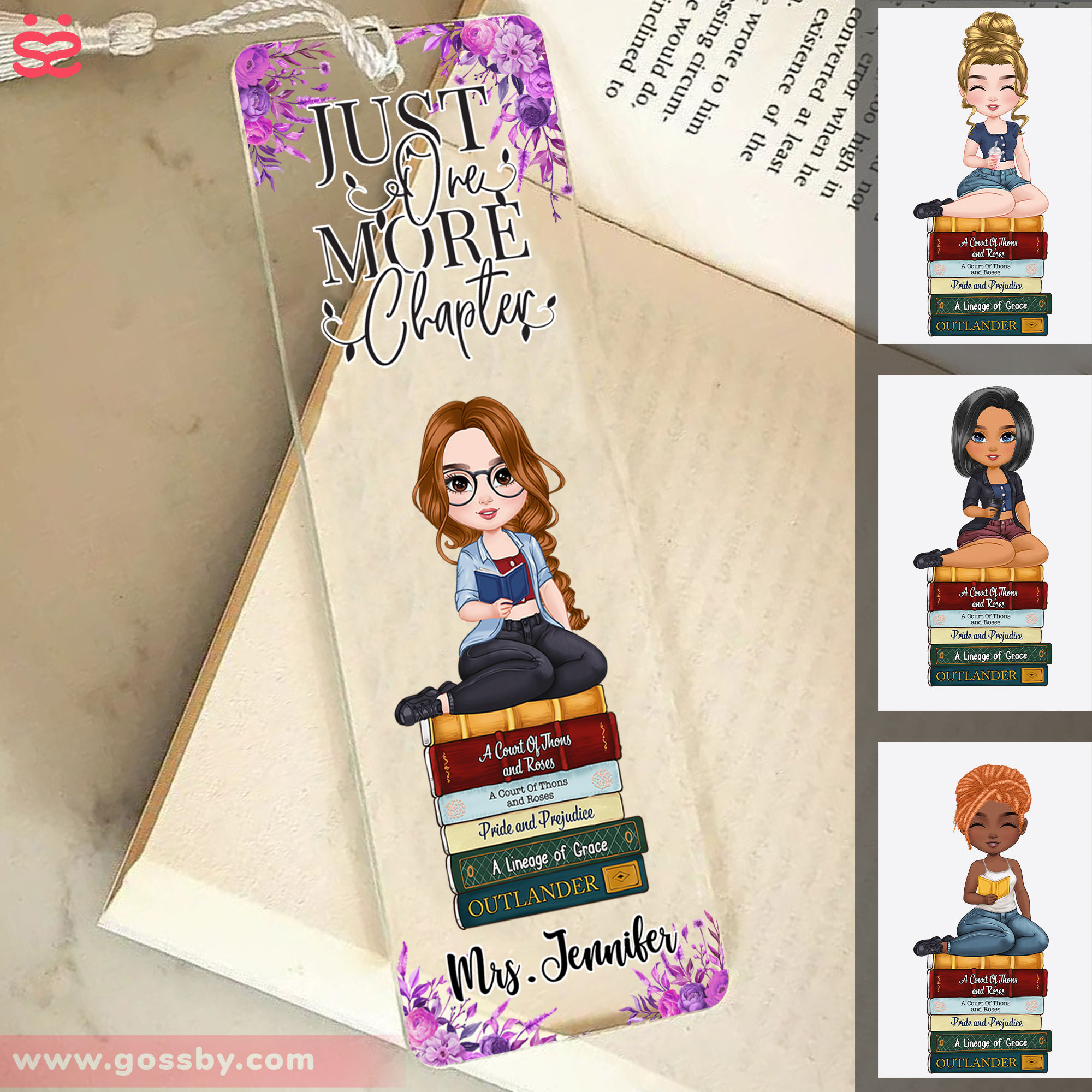 Acrylic Bookmark Gift - Just One More Chapter - Best Gift For Book ...