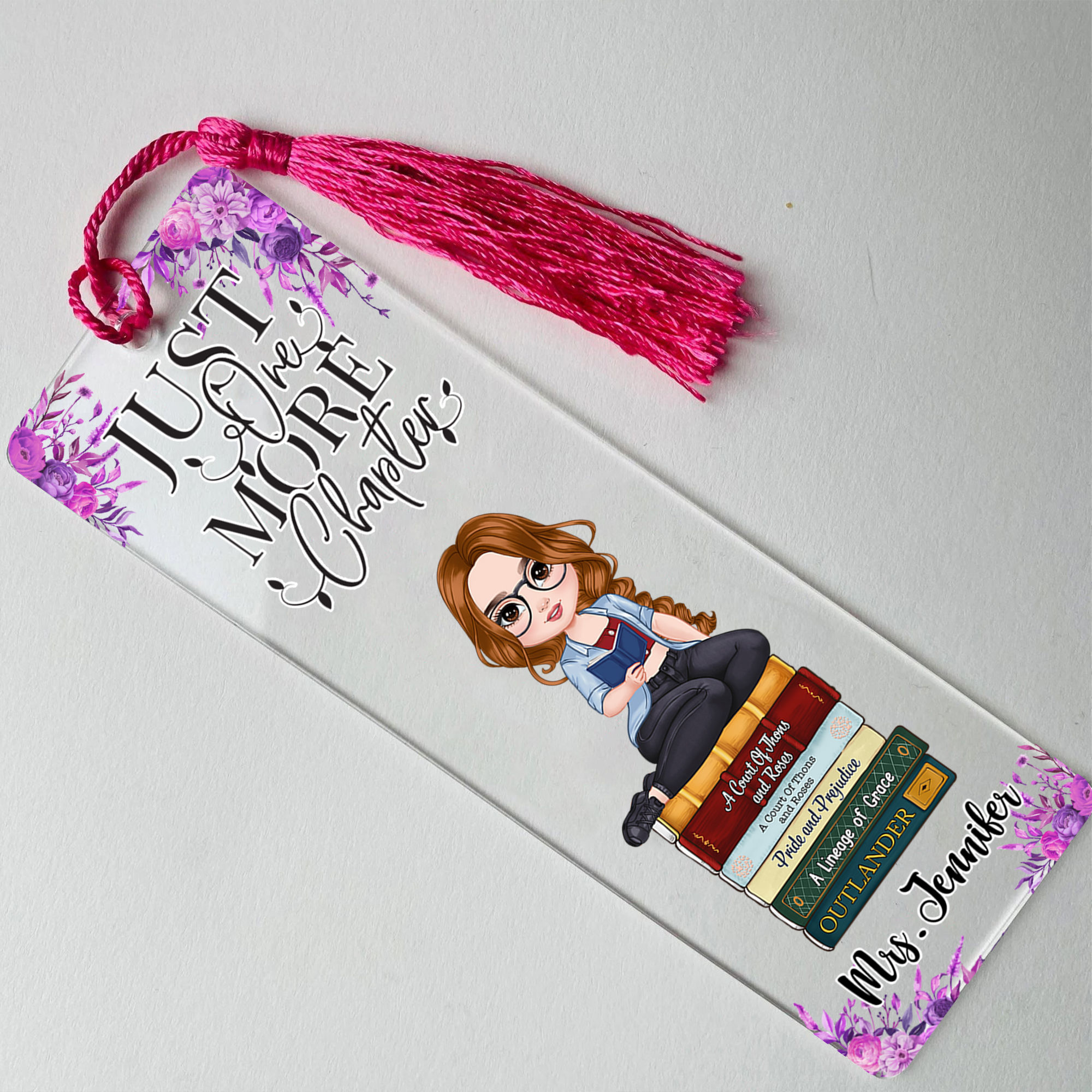 Acrylic Bookmark Gift - Just One More Chapter - Best Gift For Book ...