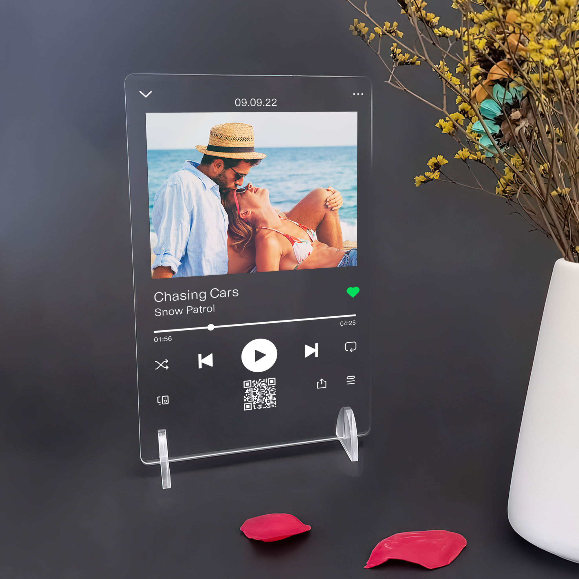 Song Plaque With Stand - Photo and Music Gift - Scan to play Music ...