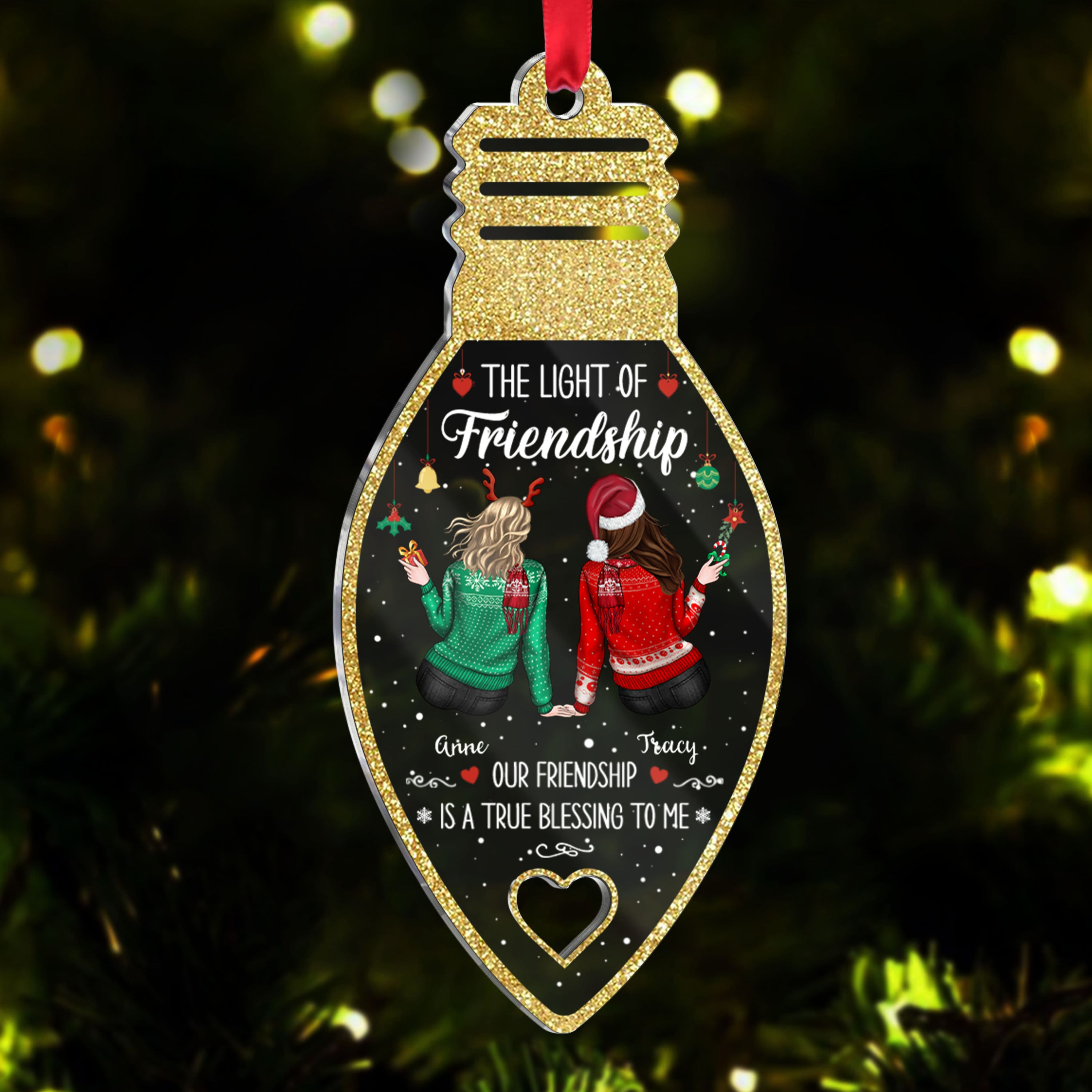 Christmas Ornament - The Light of Friendship - Friendship is a true ...