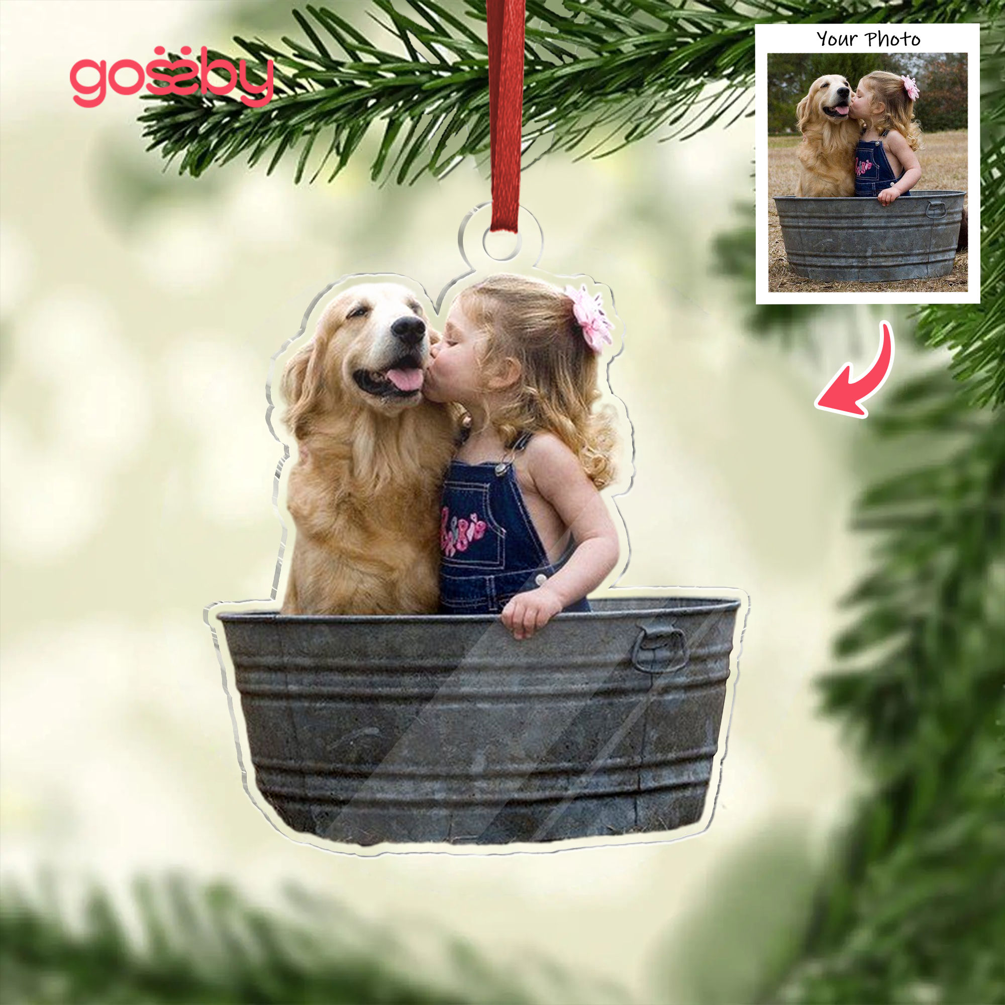 Photo Ornament - Personalized Acrylic Ornament - Photo Custom Shape ...
