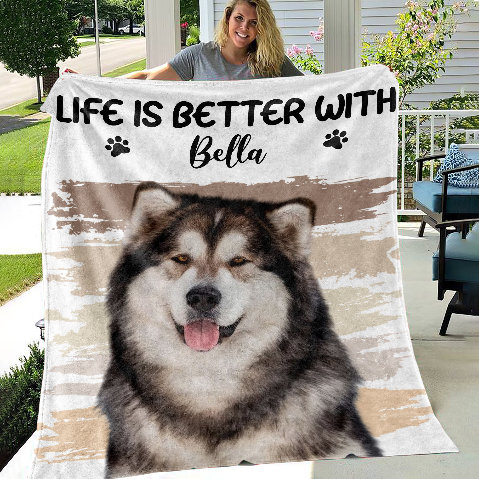 Photo Blanket - Custom Photo Better Life With Dog Cat - Gift For Pet ...