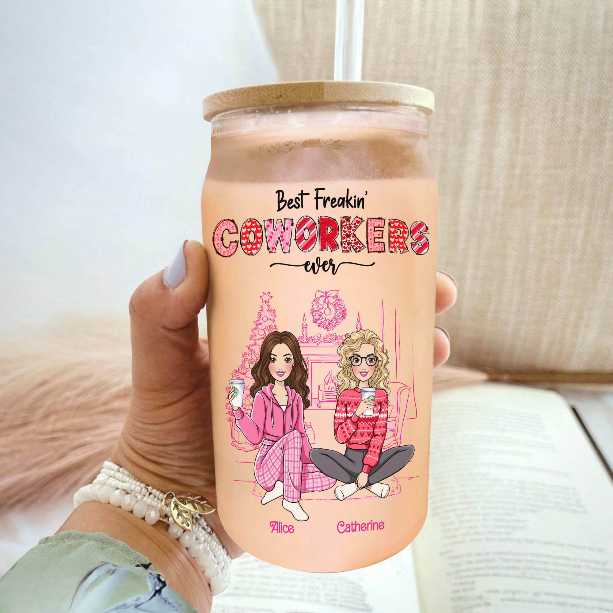 Personalized Glass Tumbler - Best Freakin Coworkers Ever (v3 ...