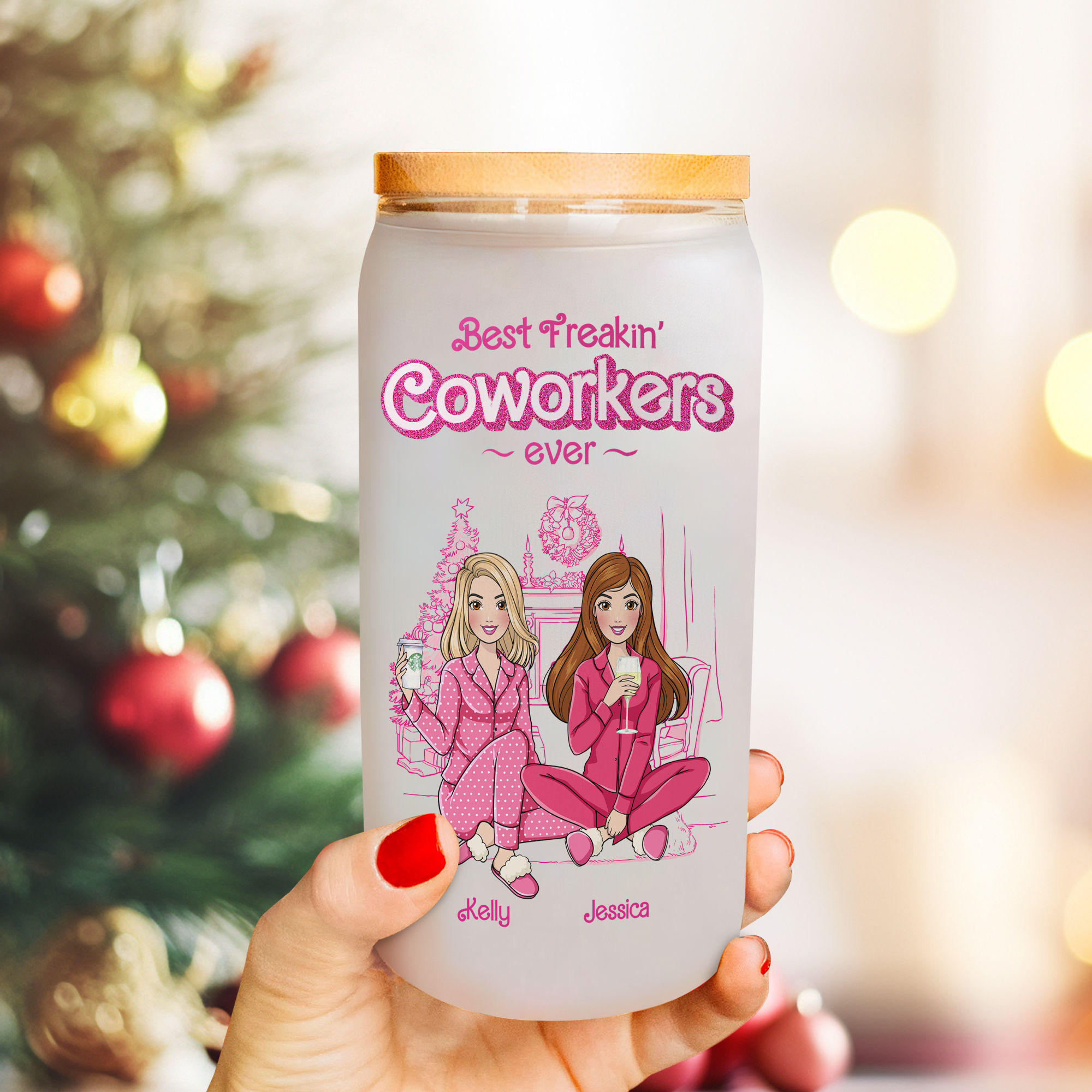 Personalized Glass Tumbler - Best Freakin Coworkers Ever (v3 ...