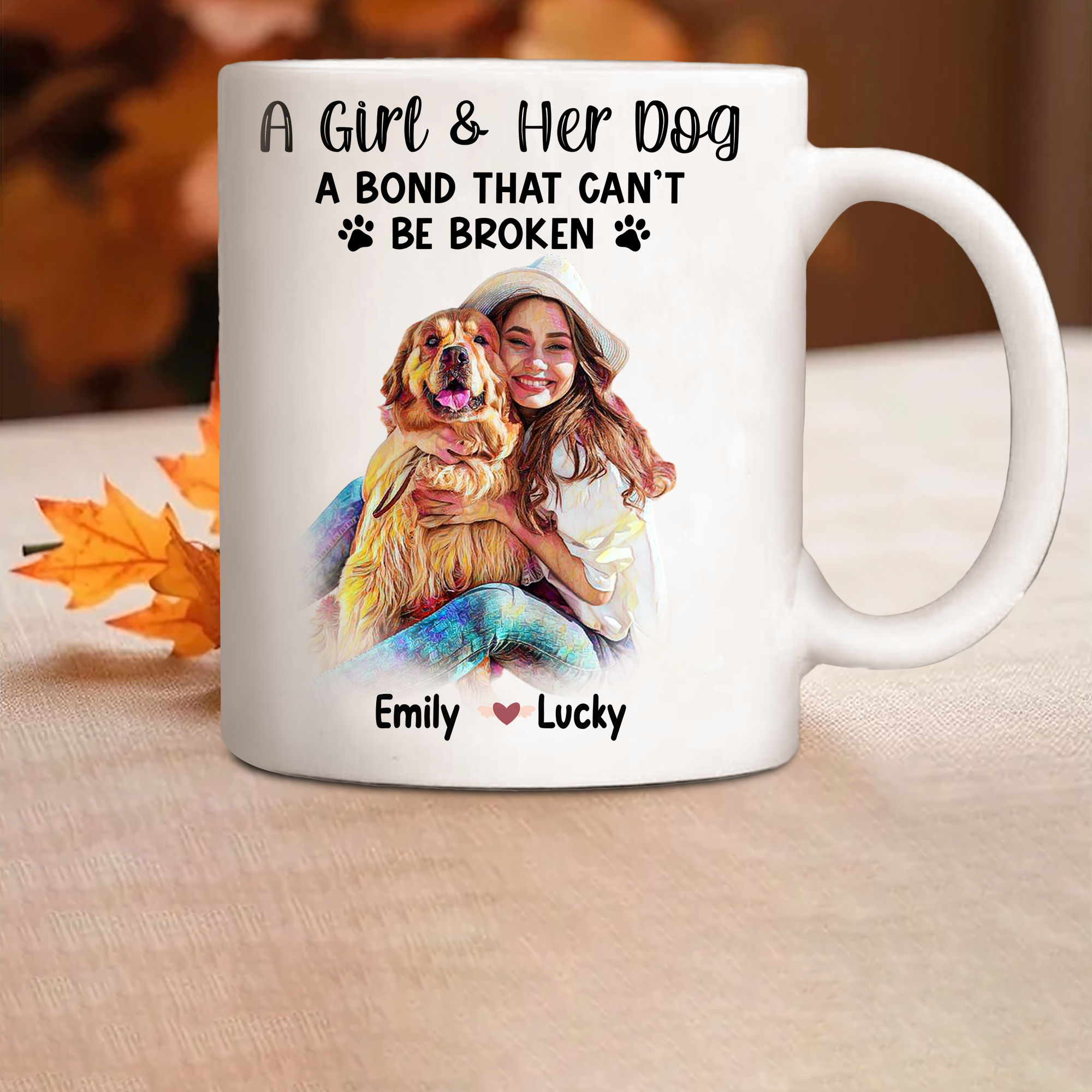 Dog Photo Mug - Photo Mug - A Girl And Her Dogs, A Bond That Can't Be ...