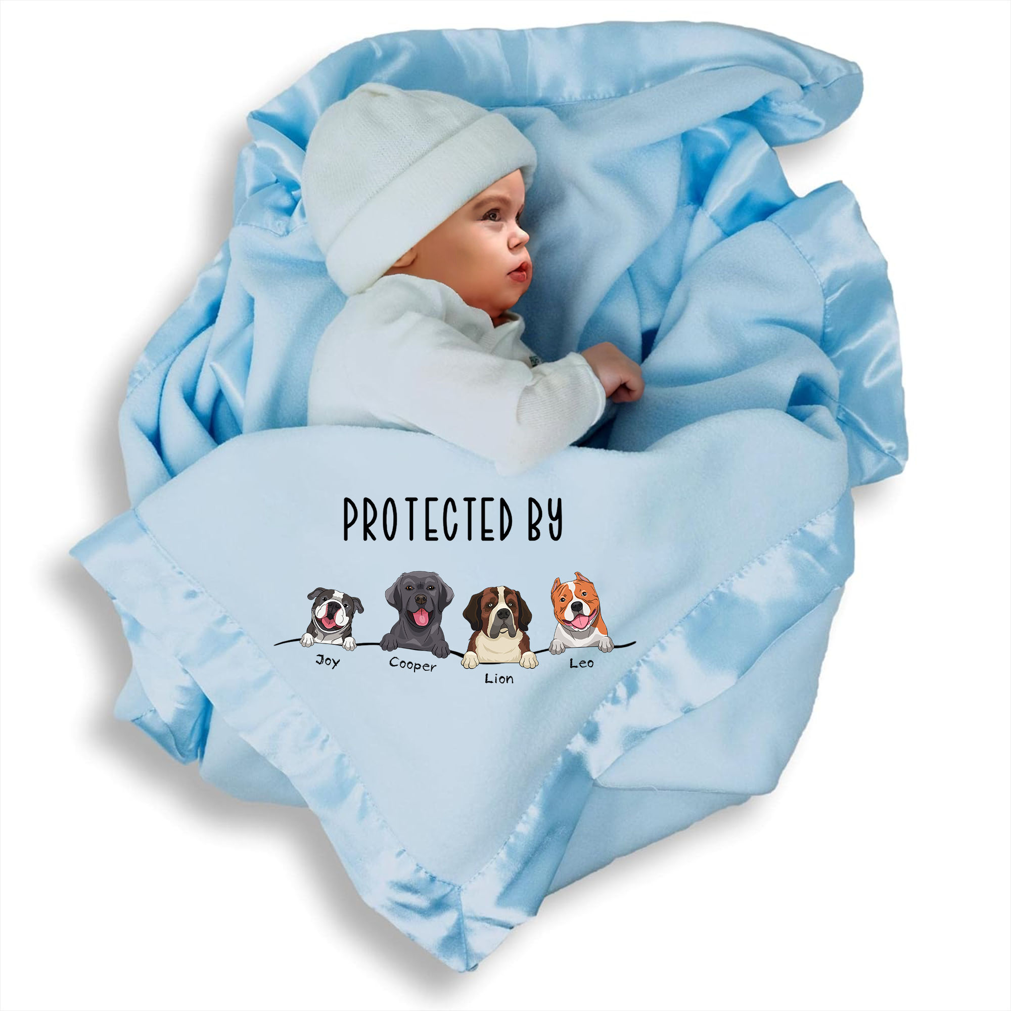 Baby Blanket - Protected By - Baby Gifts, Mother's Day Gifts, Baby ...