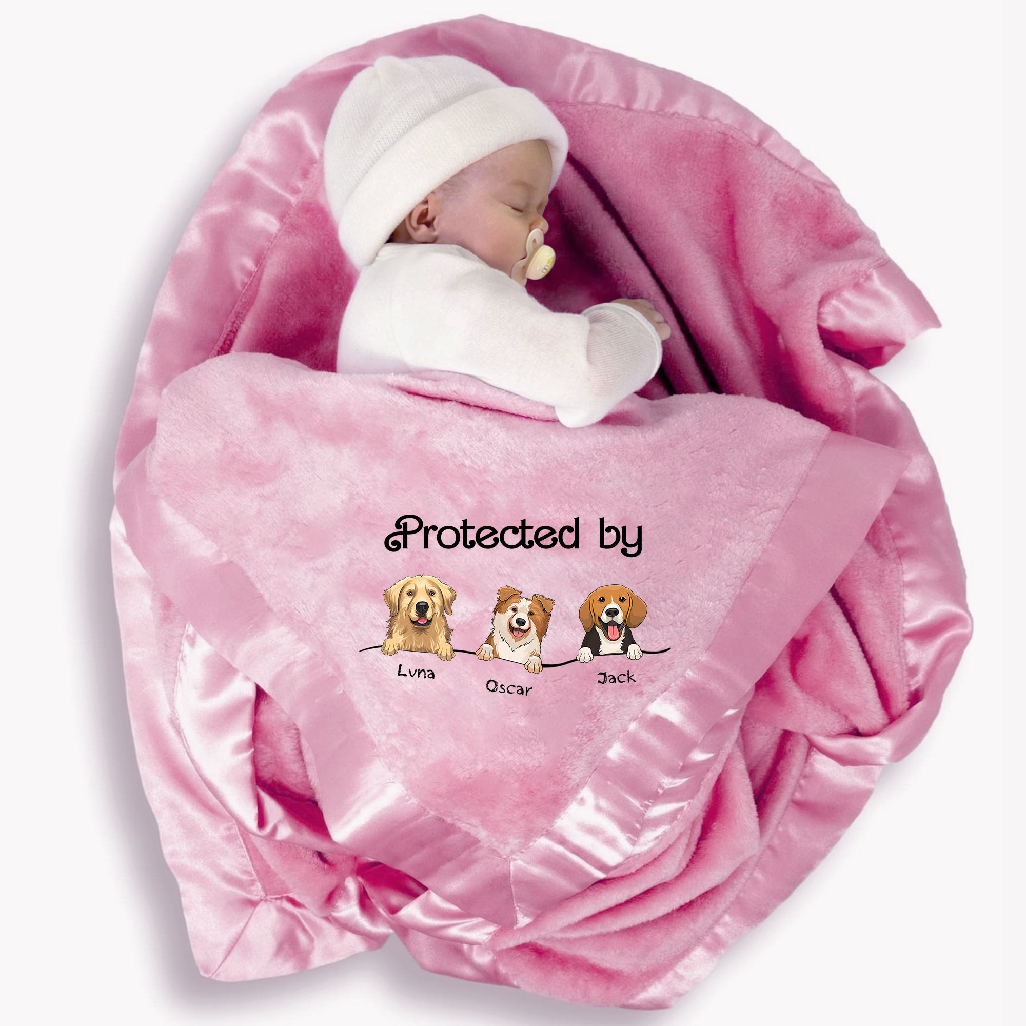Baby Blanket - Protected By - Baby Gifts, Mother's Day Gifts, Baby ...
