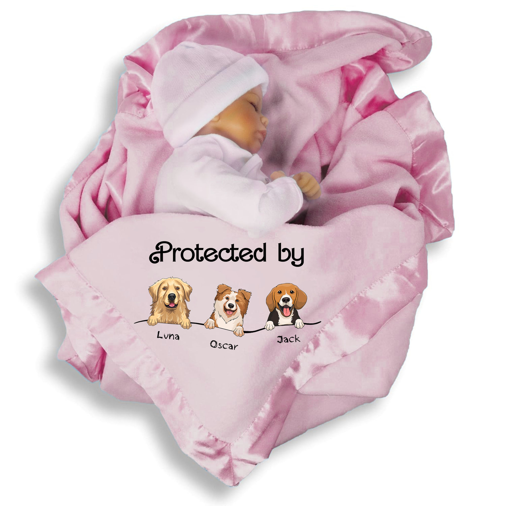 Baby Blanket - Protected By - Baby Gifts, Mother's Day Gifts, Baby ...