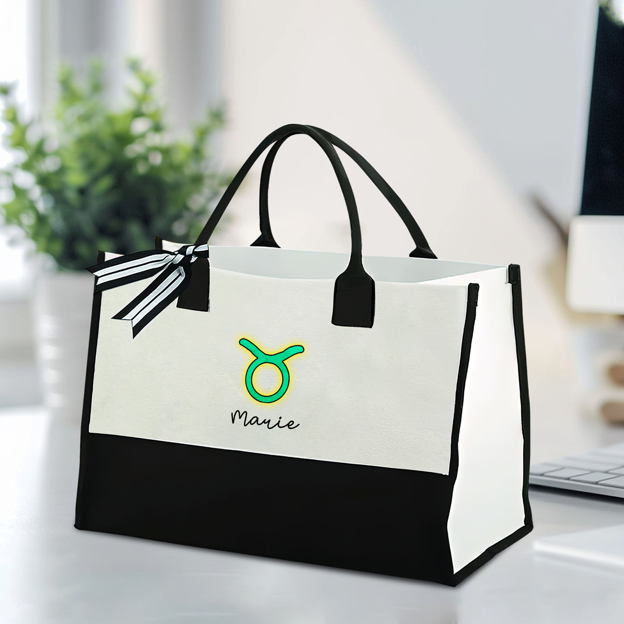 Canvas Bag - Custom Name and All Zodiac Signs - Gift For Women, Friend ...