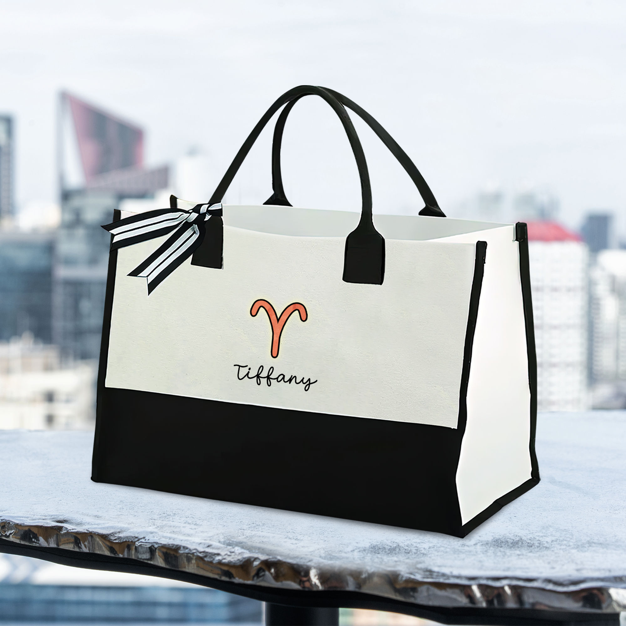 Canvas Bag - Custom Name and All Zodiac Signs - Gift For Women, Friend ...