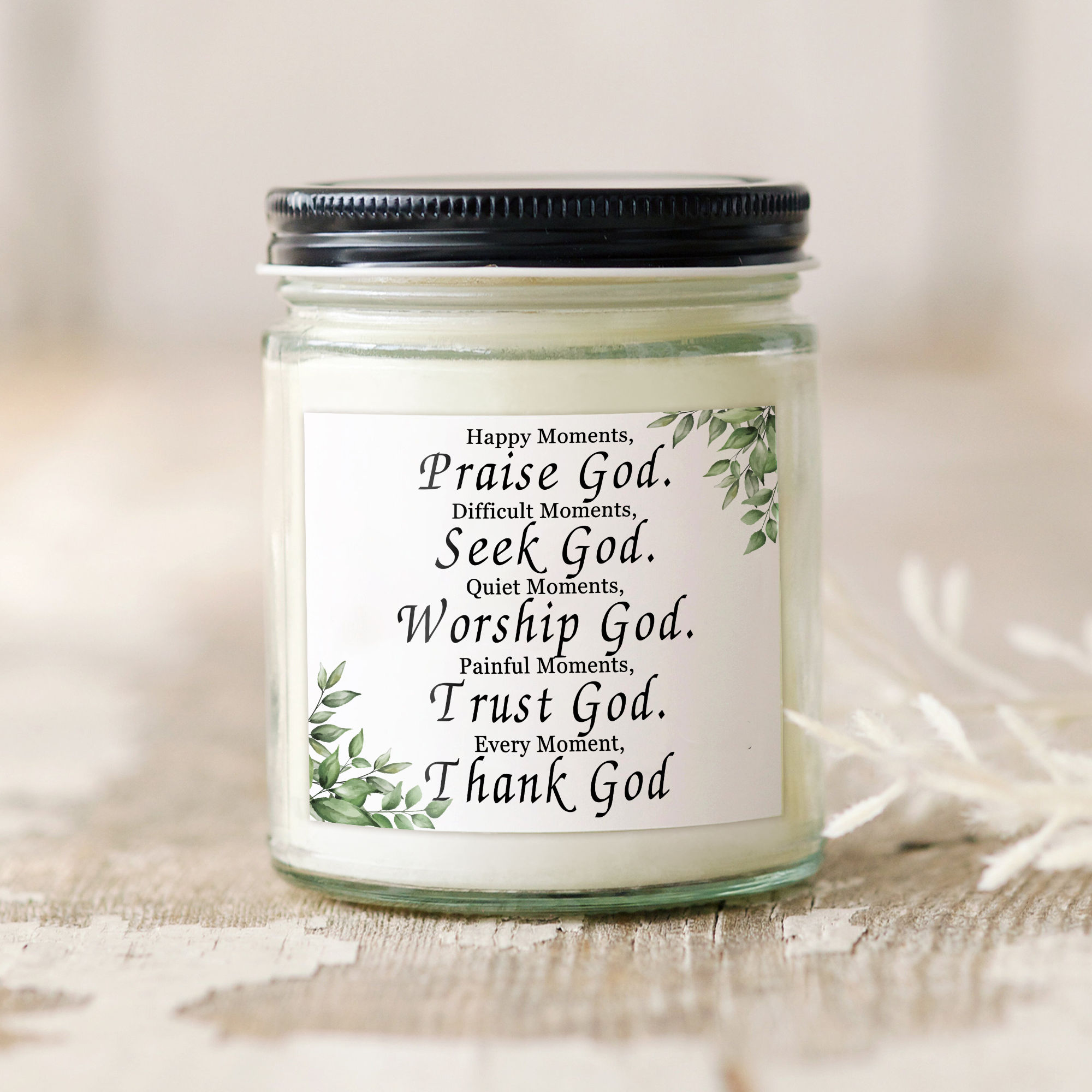 Lavender Scented Candles - Happy Moments, Praise God...Gift For Grandma ...