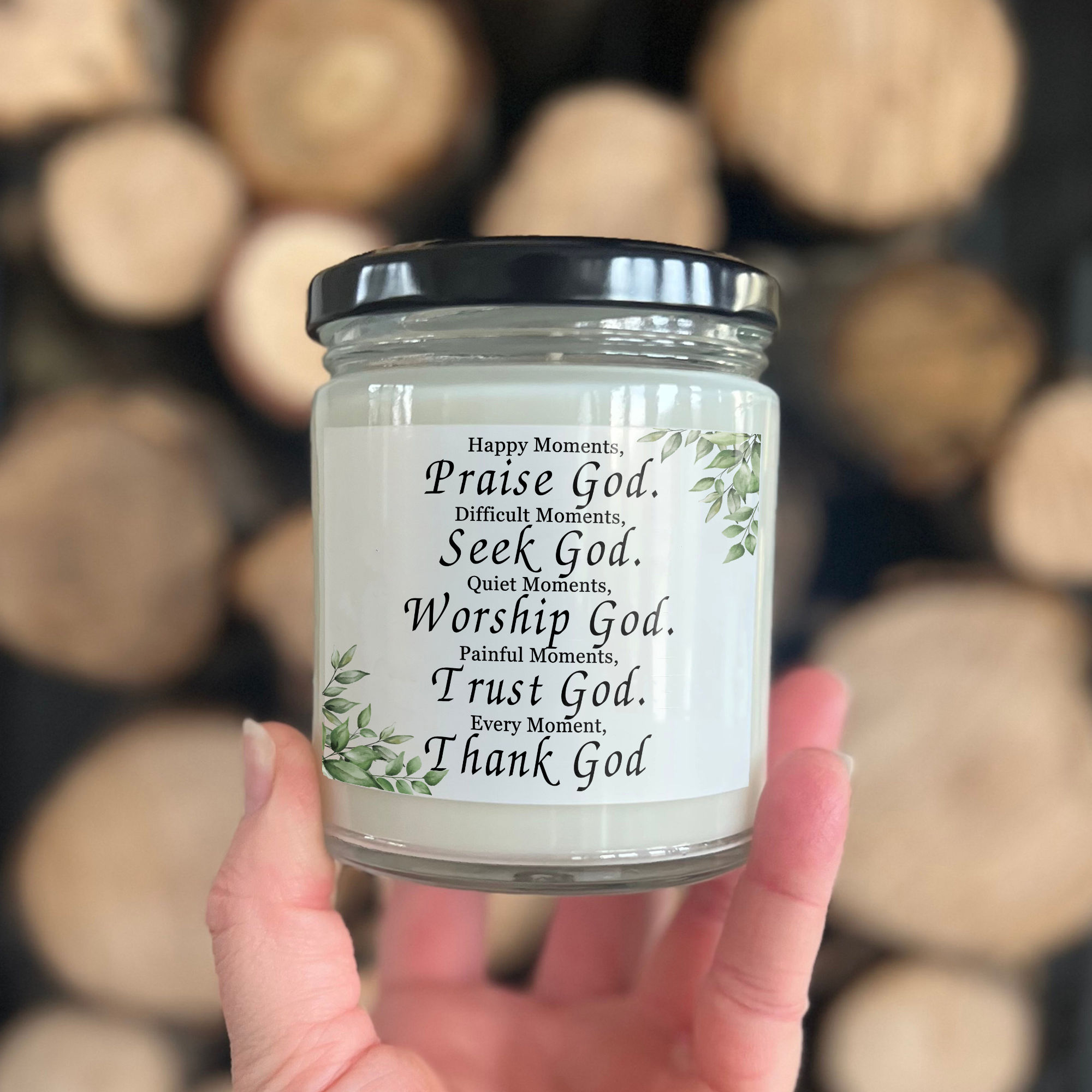 Lavender Scented Candles - Happy Moments, Praise God...Gift For Grandma ...