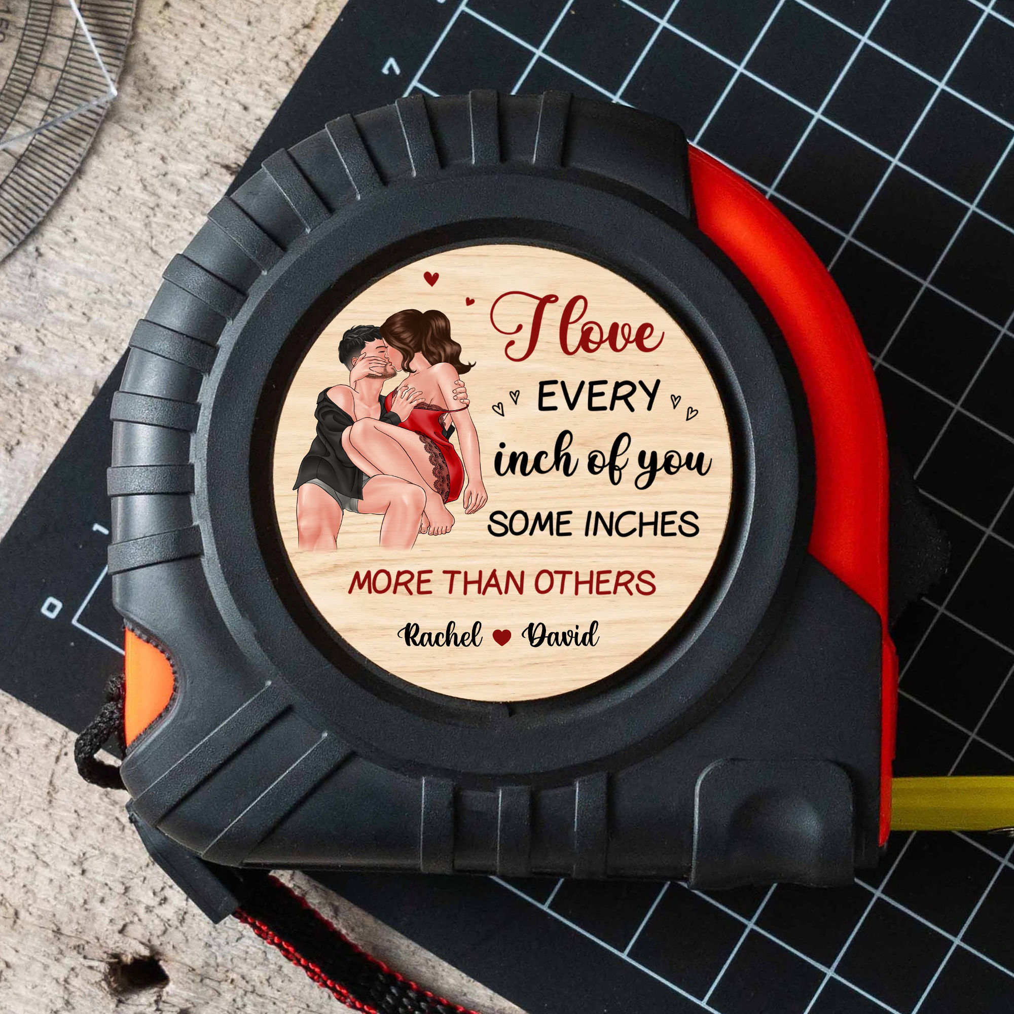 Personalized Tape Measure - Gift for Him - I love every inch of you ...