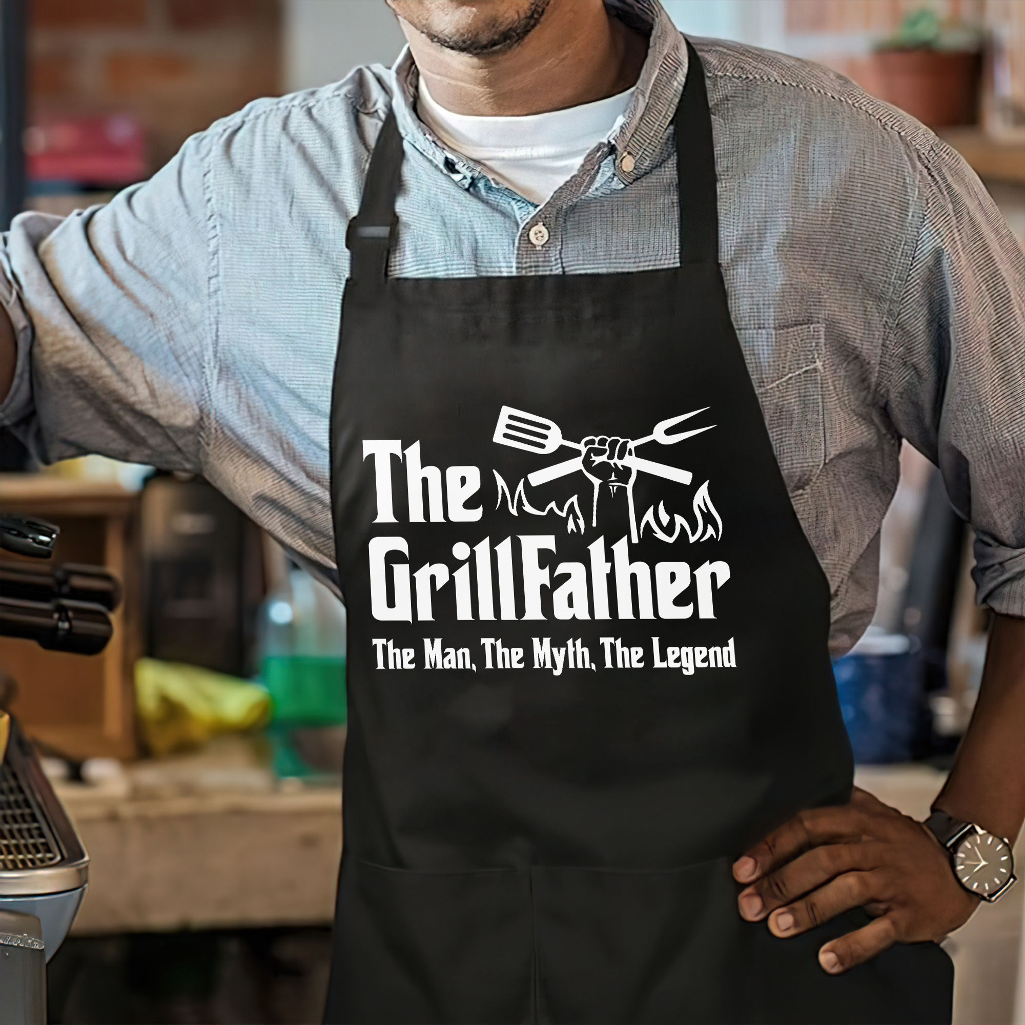 Father's Day Gifts - Aprons - The GrillFather The Man The Myth The ...