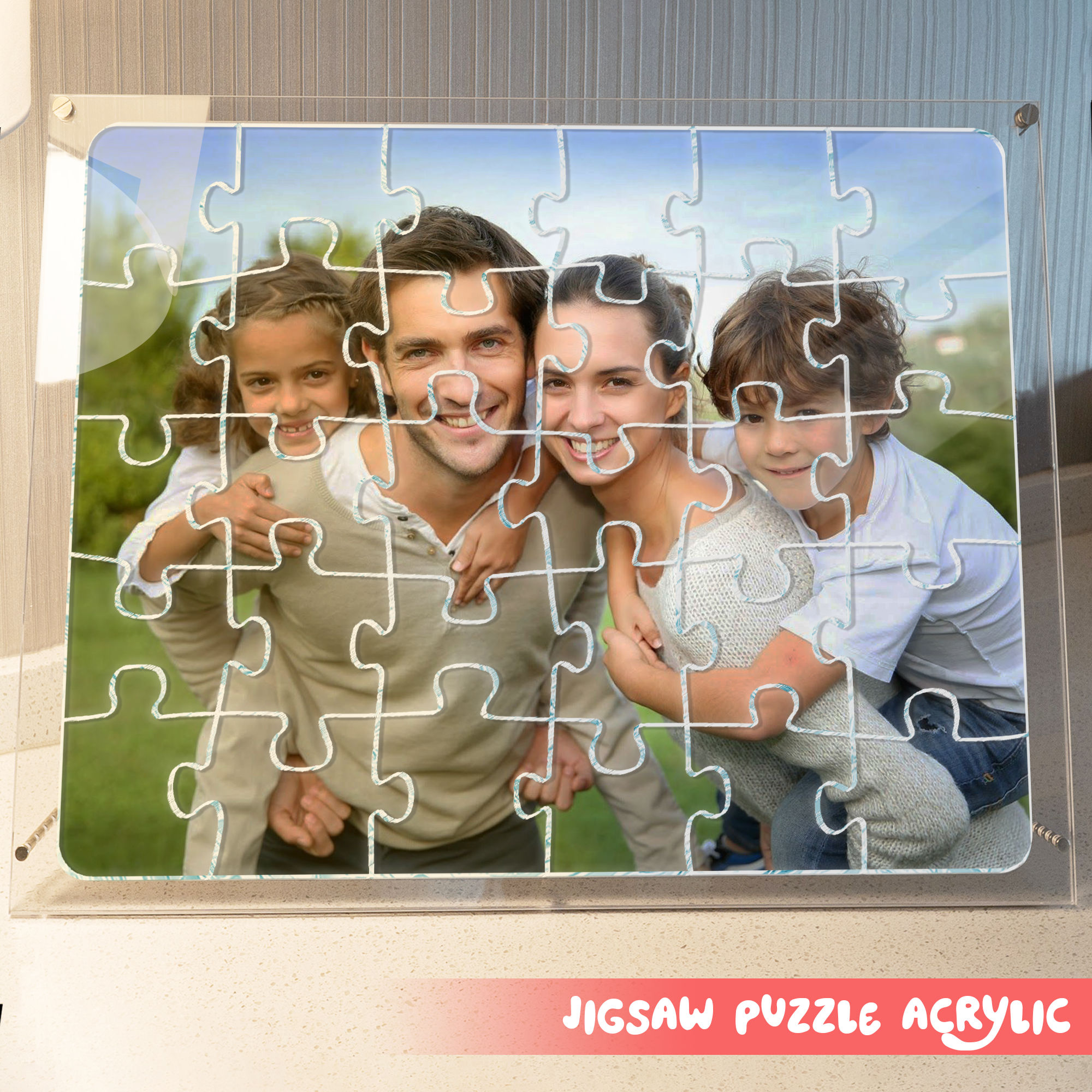 Jigsaw Puzzle Clear Acrylic - Custom Photo Puzzle - Gift for Family ...