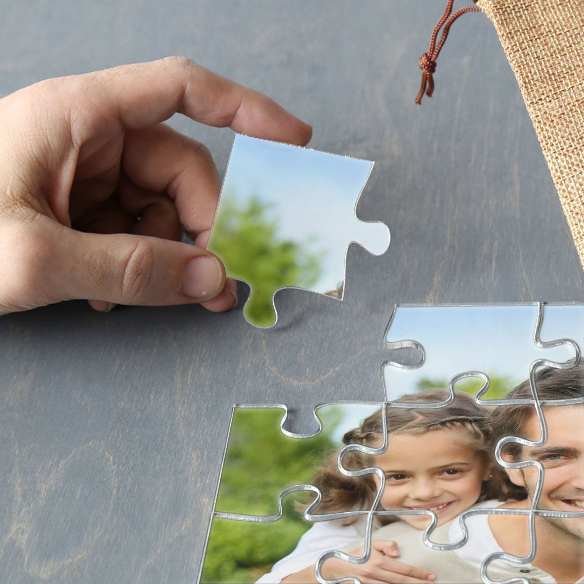 Jigsaw Puzzle Clear Acrylic - Custom Photo Puzzle - Gift for Family ...