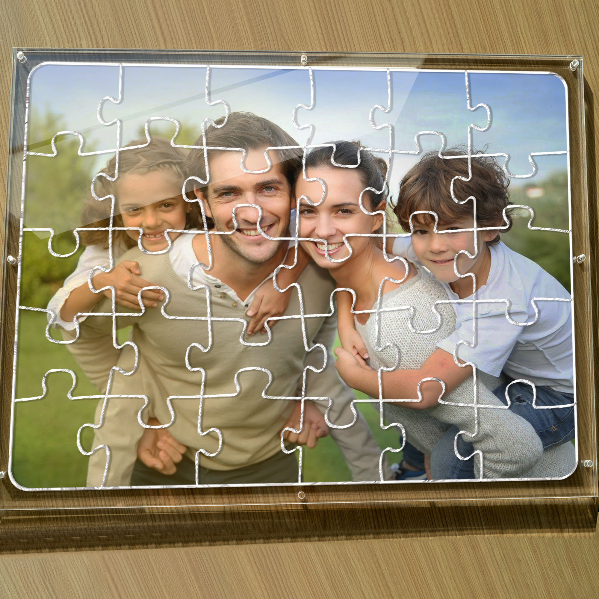 Jigsaw Puzzle Clear Acrylic - Custom Photo Puzzle - Gift for Family ...