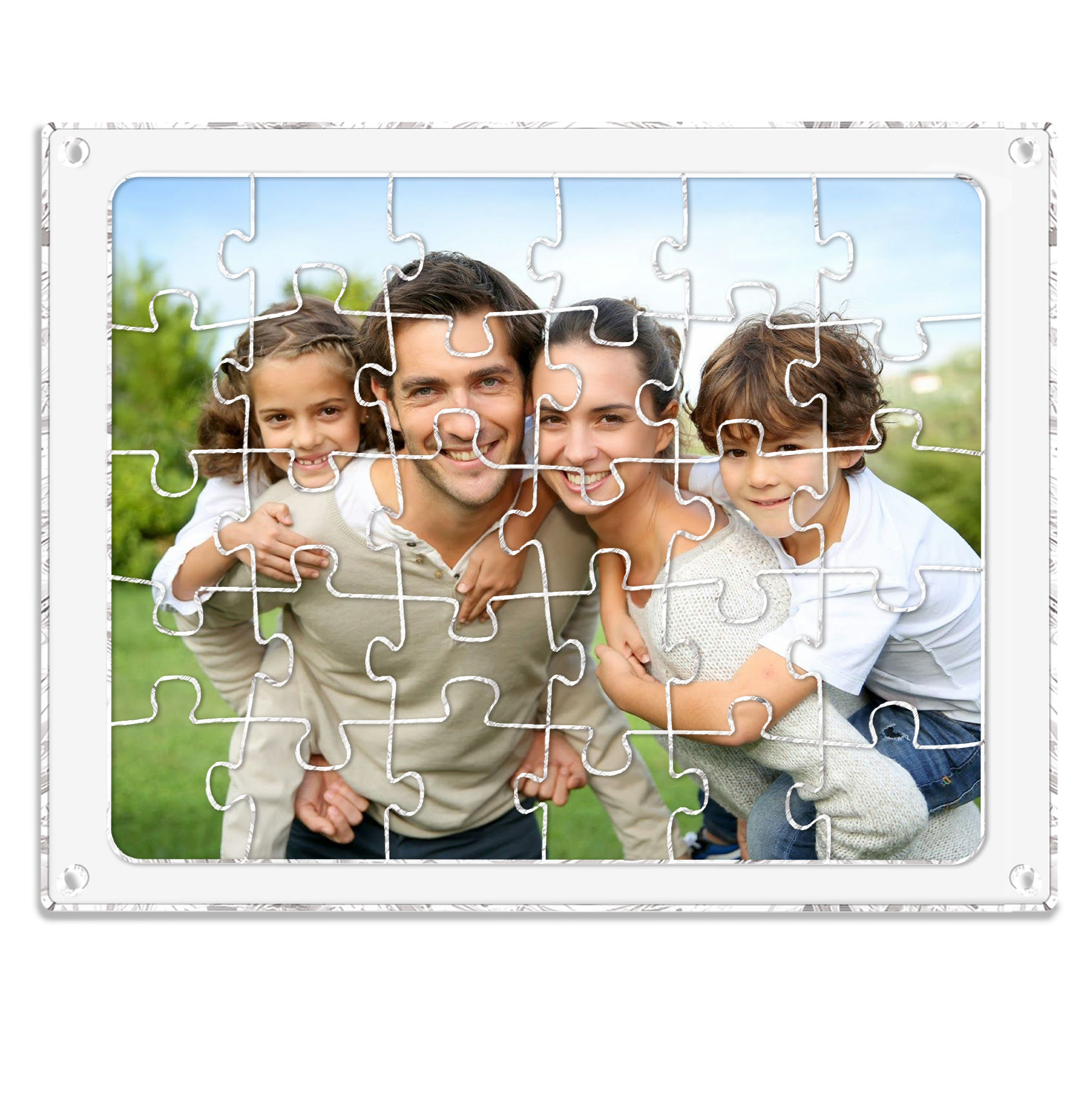 Jigsaw Puzzle Clear Acrylic - Custom Photo Puzzle - Gift for Family ...