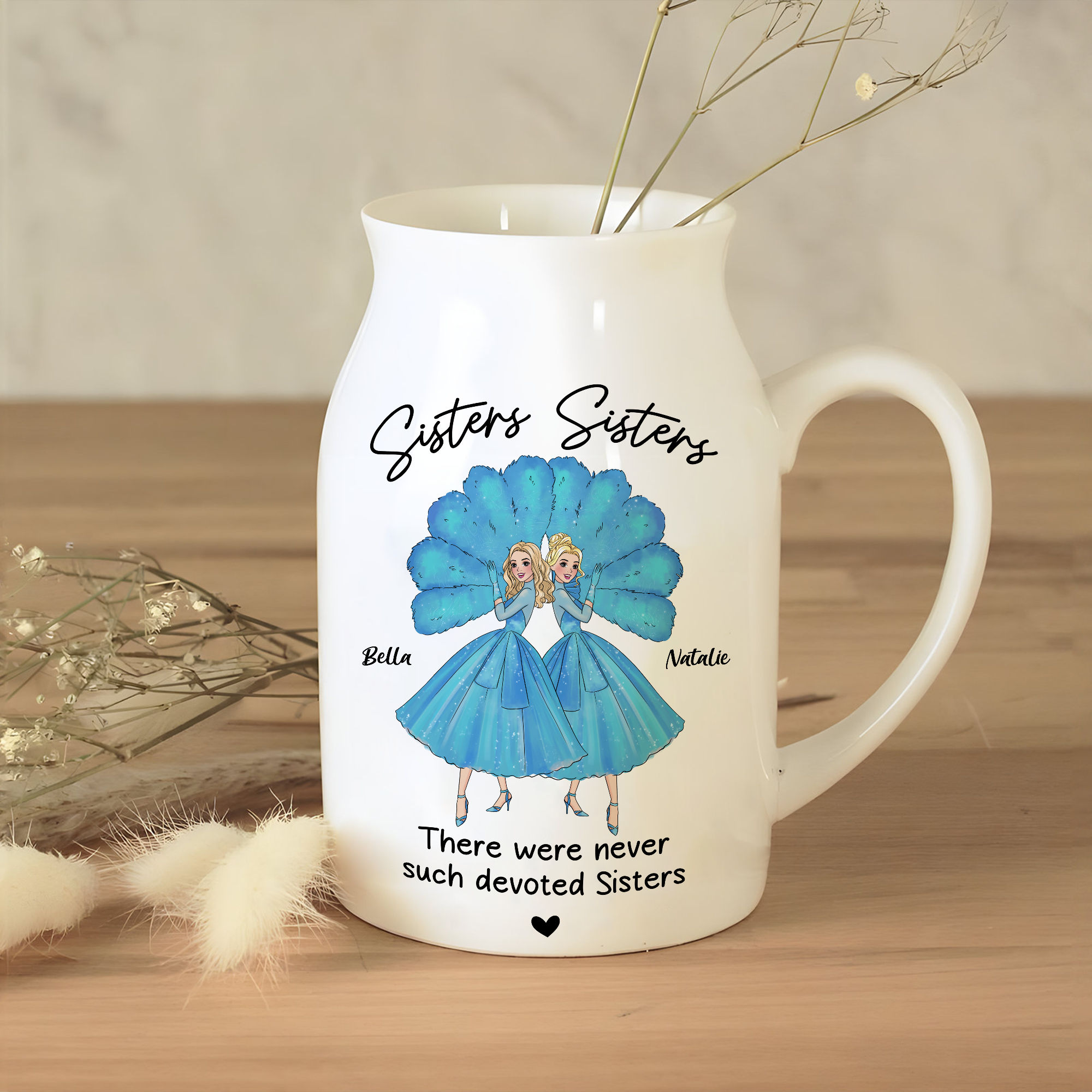 Family Gift - Flower Ceramic Vase - Sisters Sisters There were never ...