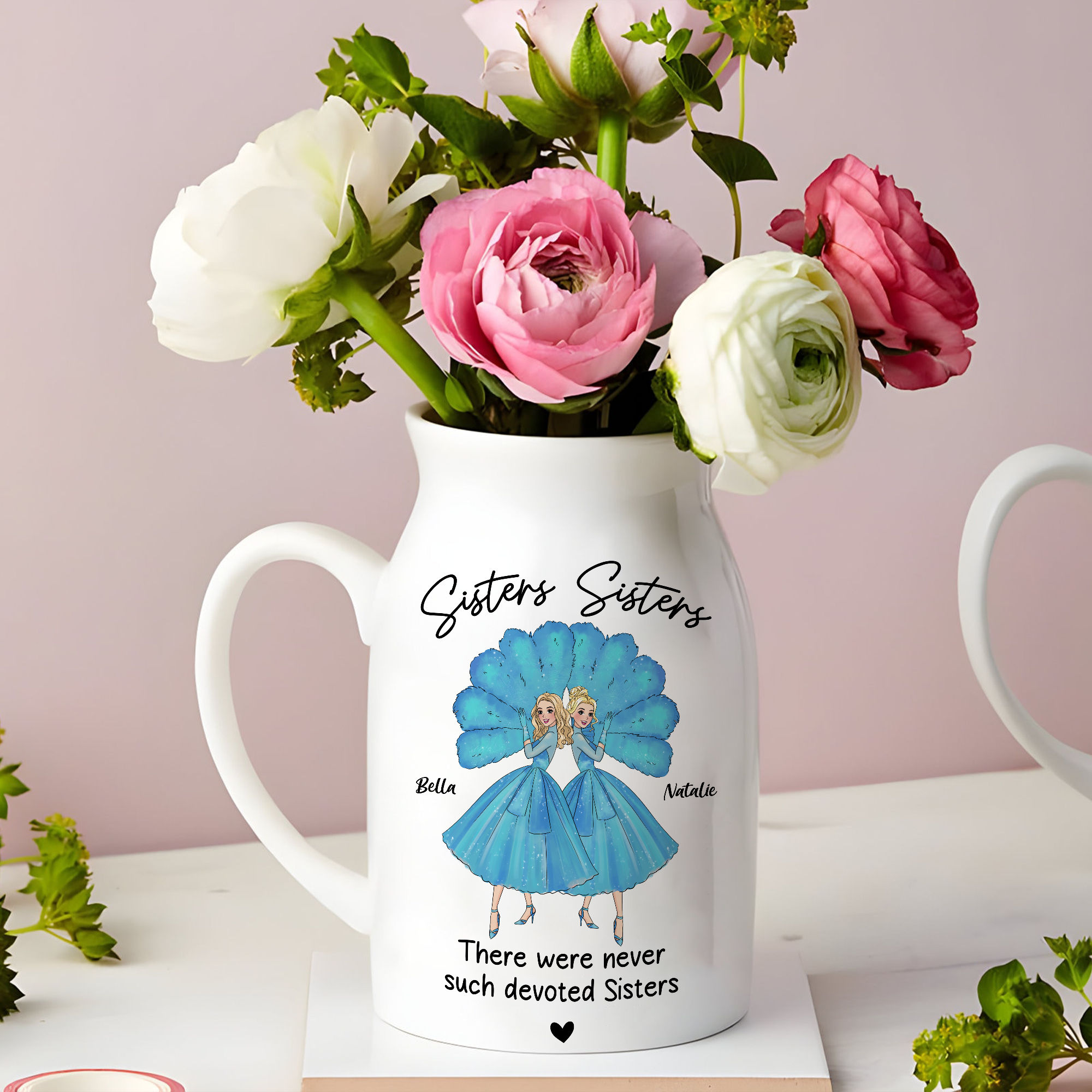 Family Gift - Flower Ceramic Vase - Sisters Sisters There were never ...