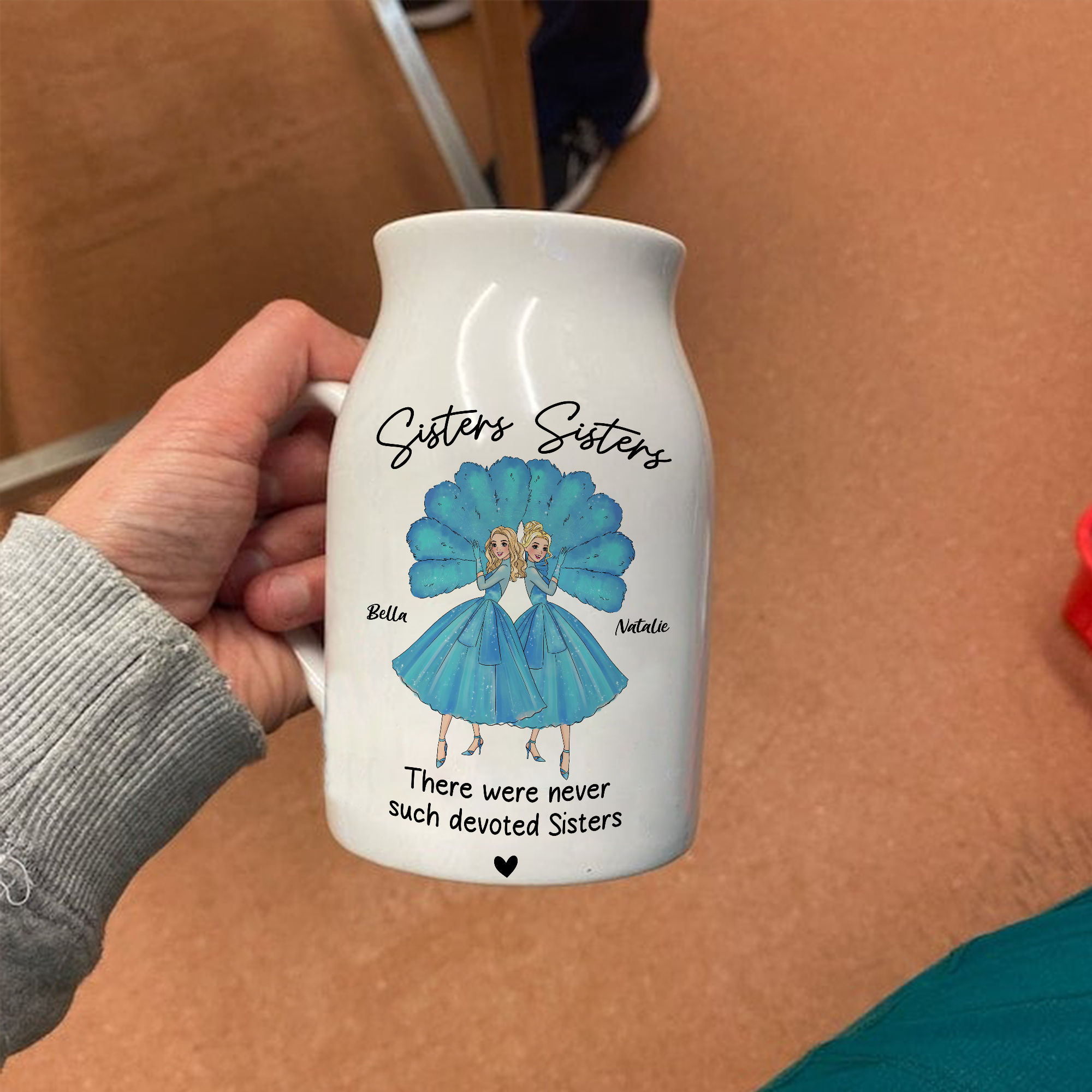 Family Gift - Flower Ceramic Vase - Sisters Sisters There were never ...