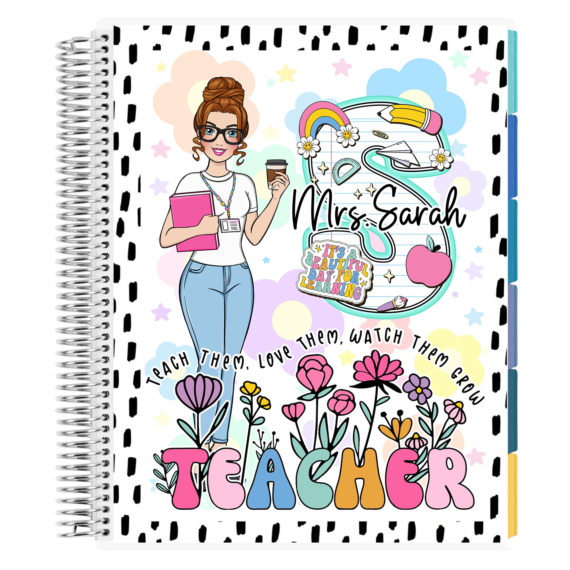 Planner - Teacher Planner & Calendar, Personalized Teacher Planner 2024 ...