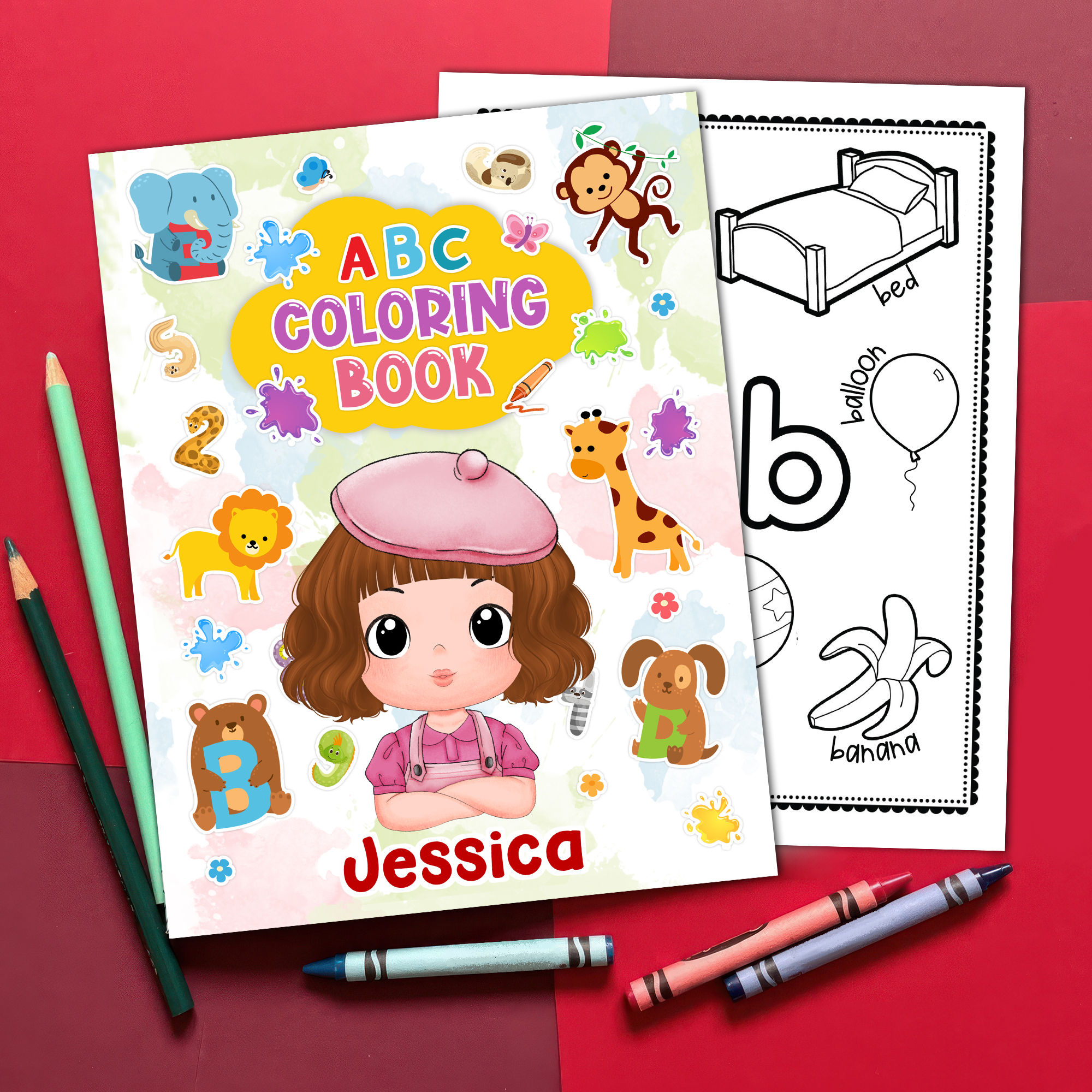 Personalized Coloring Book - Alphabet Coloring Pages (64330) - Birthday ...