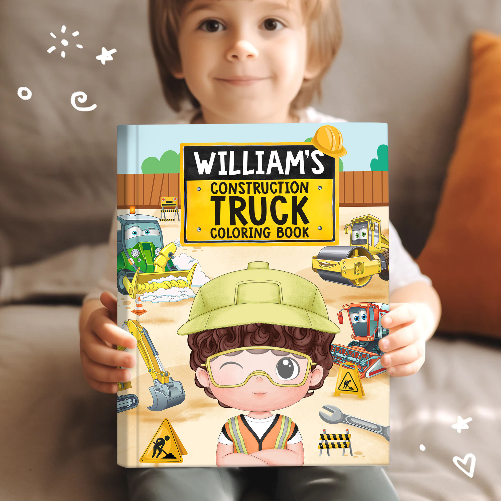 Coloring Book for Kids - Little Engineer's Construction Trucks (V1.1) - Birthday Gifts - Gifts ...