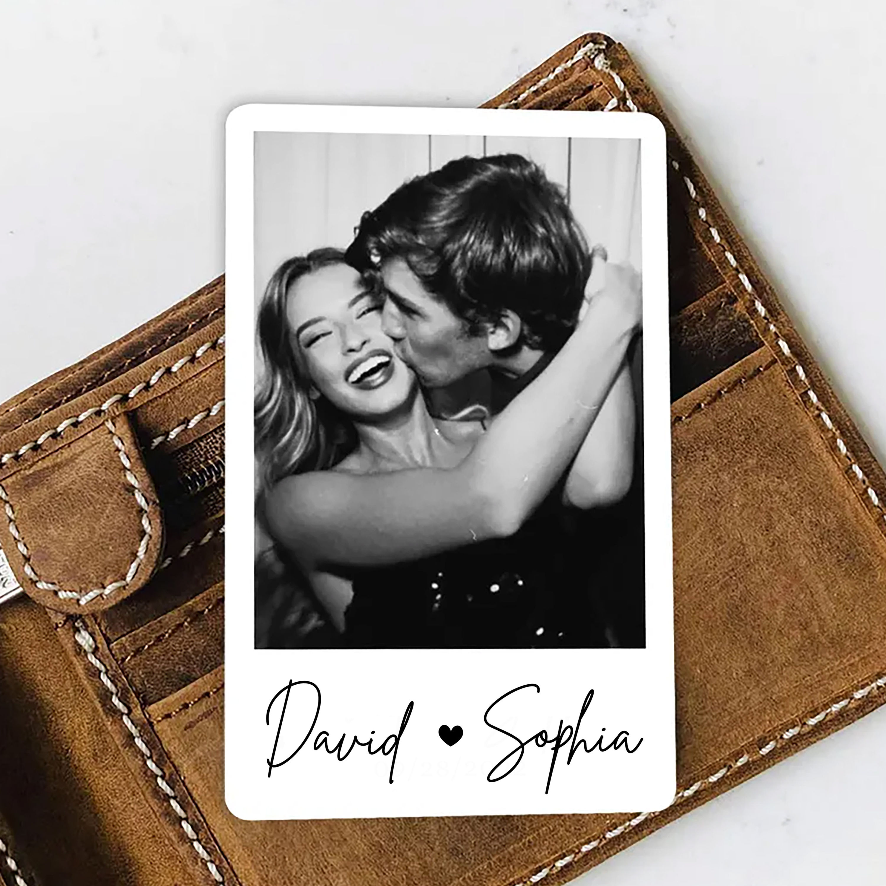 Couple - Valentine's Day - Personalized Photo Wallet Card, Long ...