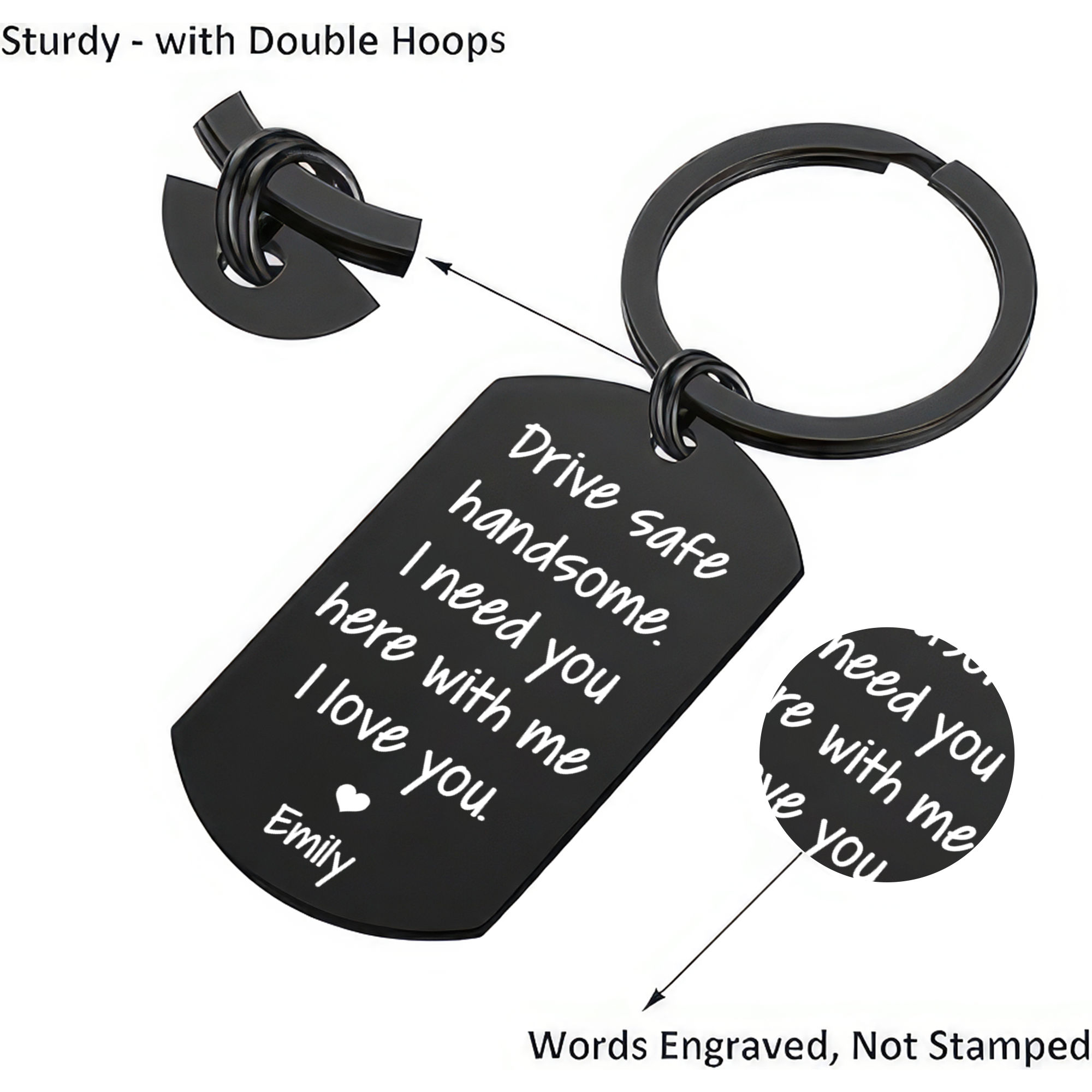Drive Safe Keychain for Boyfriend Him Boyfriend Husband Gifts