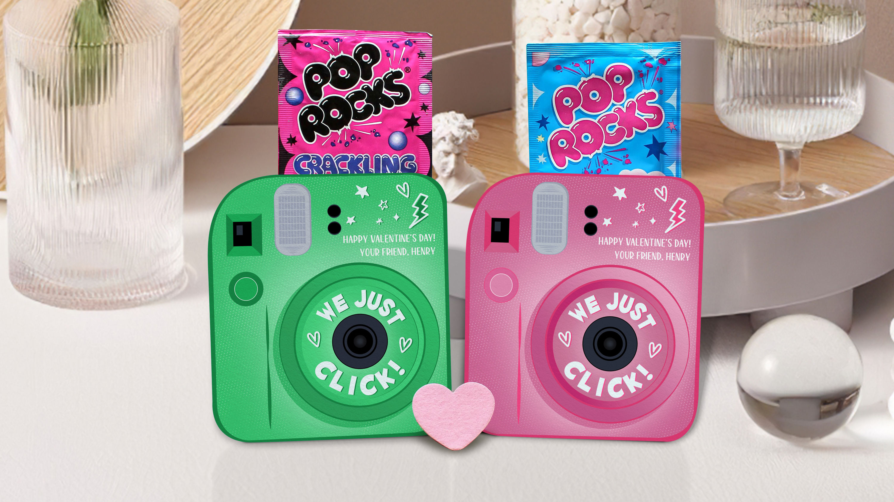 Set 05 Cards - Instant Camera Valentines, Kids Valentines, Classroom ...