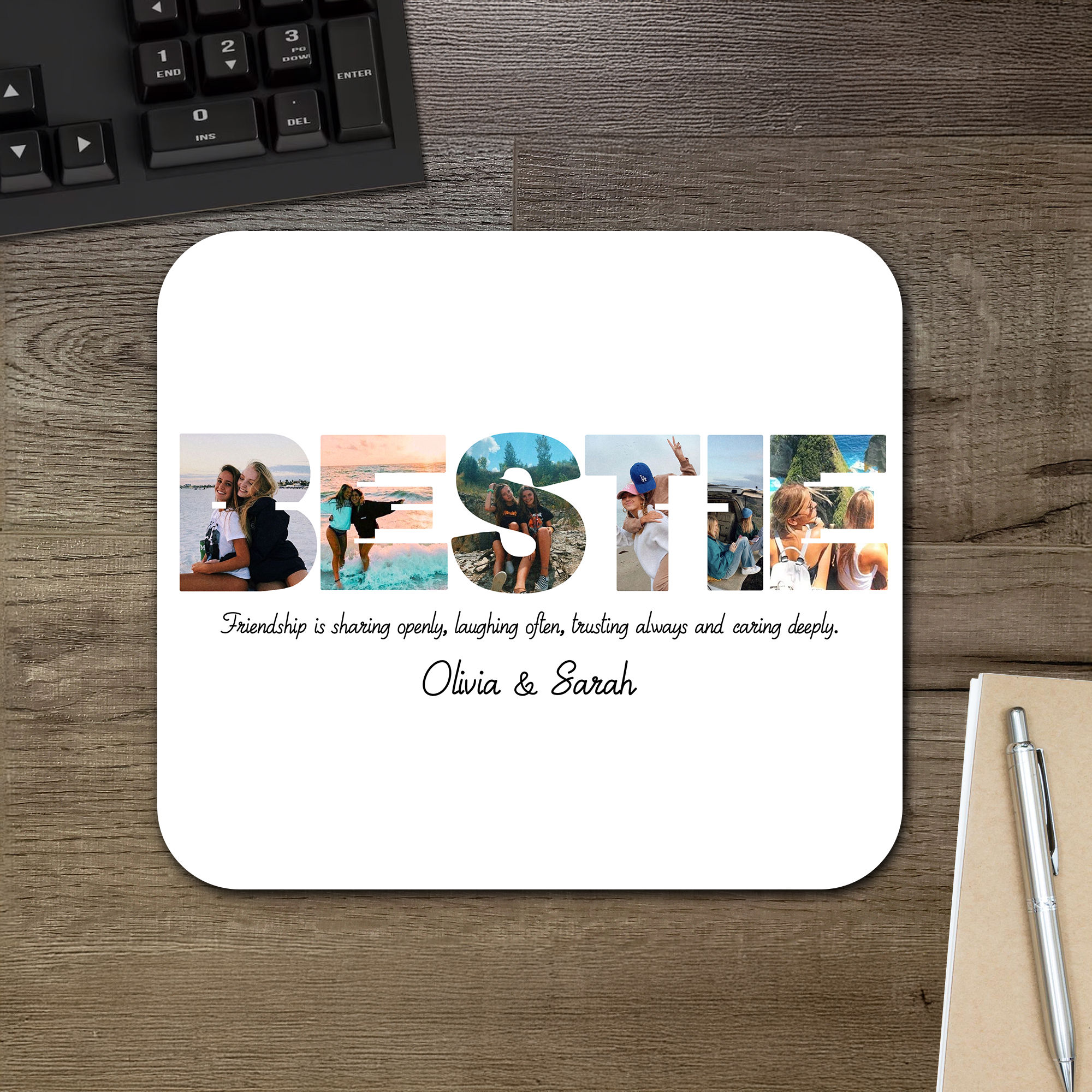 Gossby Personalized Photo Collage Mouse Pad for Her Him
