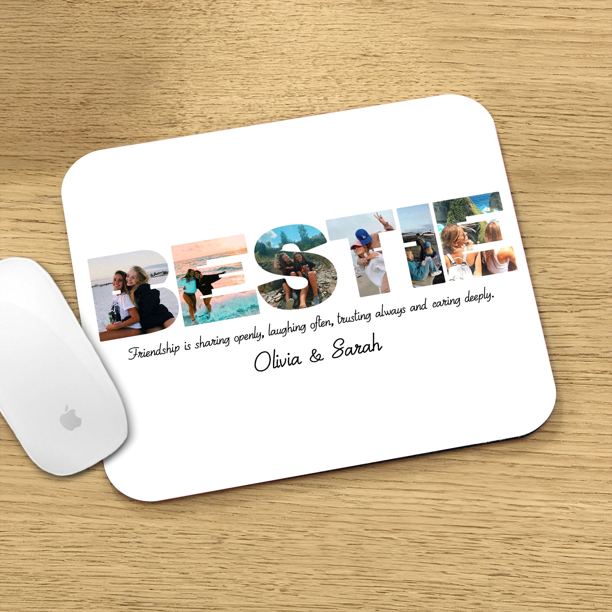 Gossby Personalized Photo Collage Mouse Pad for Her Him