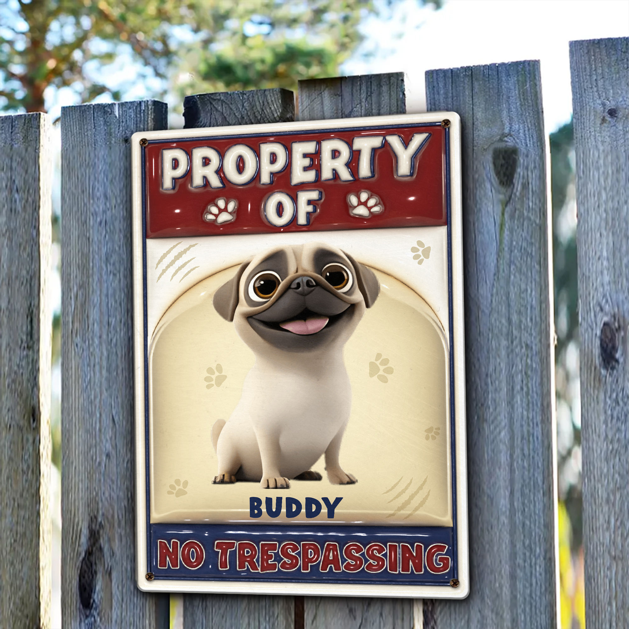 Garden Sign - No Trespassing - Personalized Custom 3D Inflated Effect ...