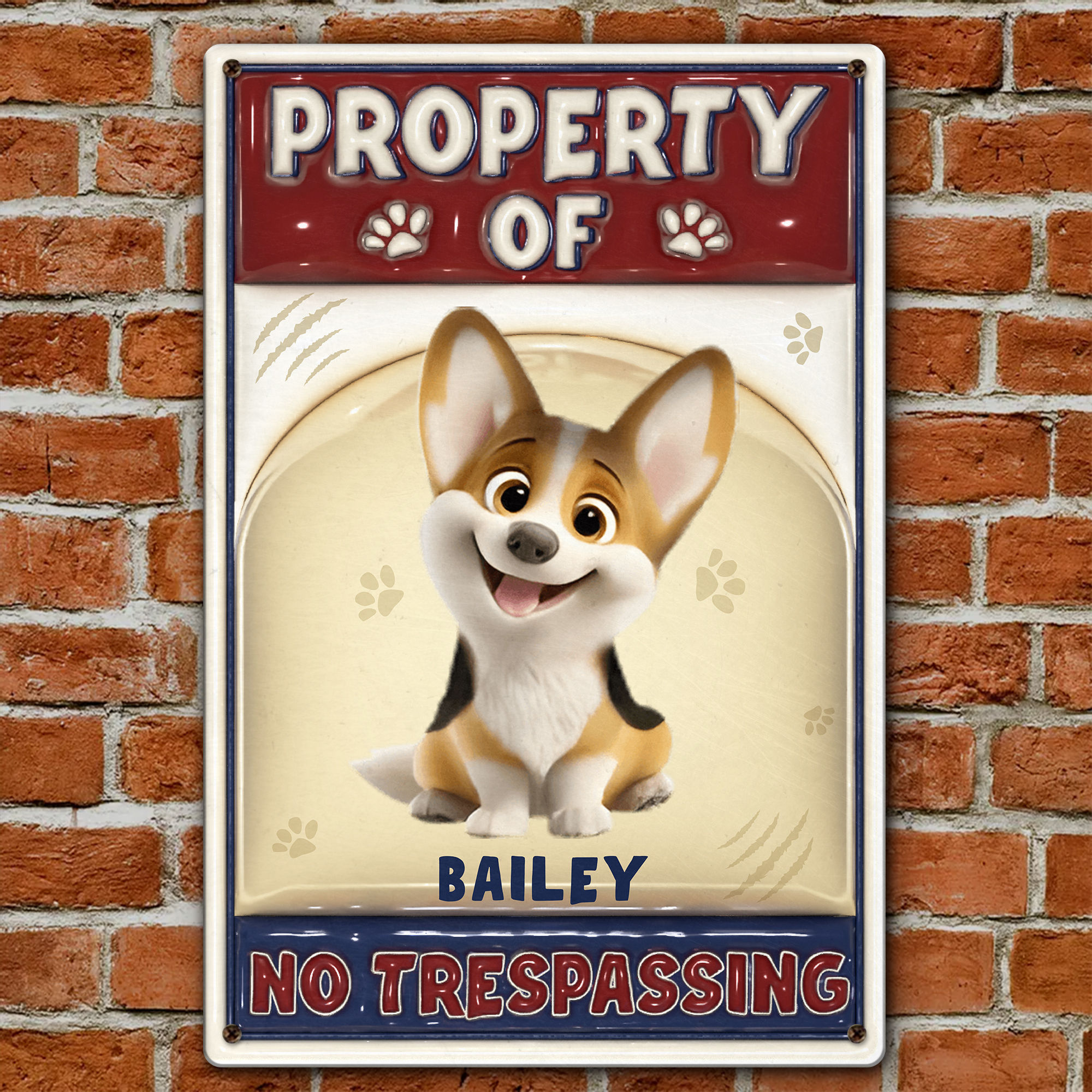 Garden Sign - No Trespassing - Personalized Custom 3D Inflated Effect ...