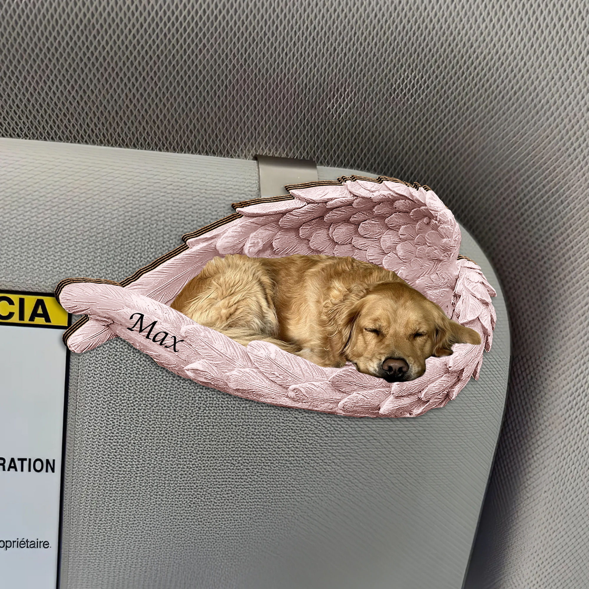 Gossby Customized Your Photo Wood Car Visor Clip, Memorial Gifts